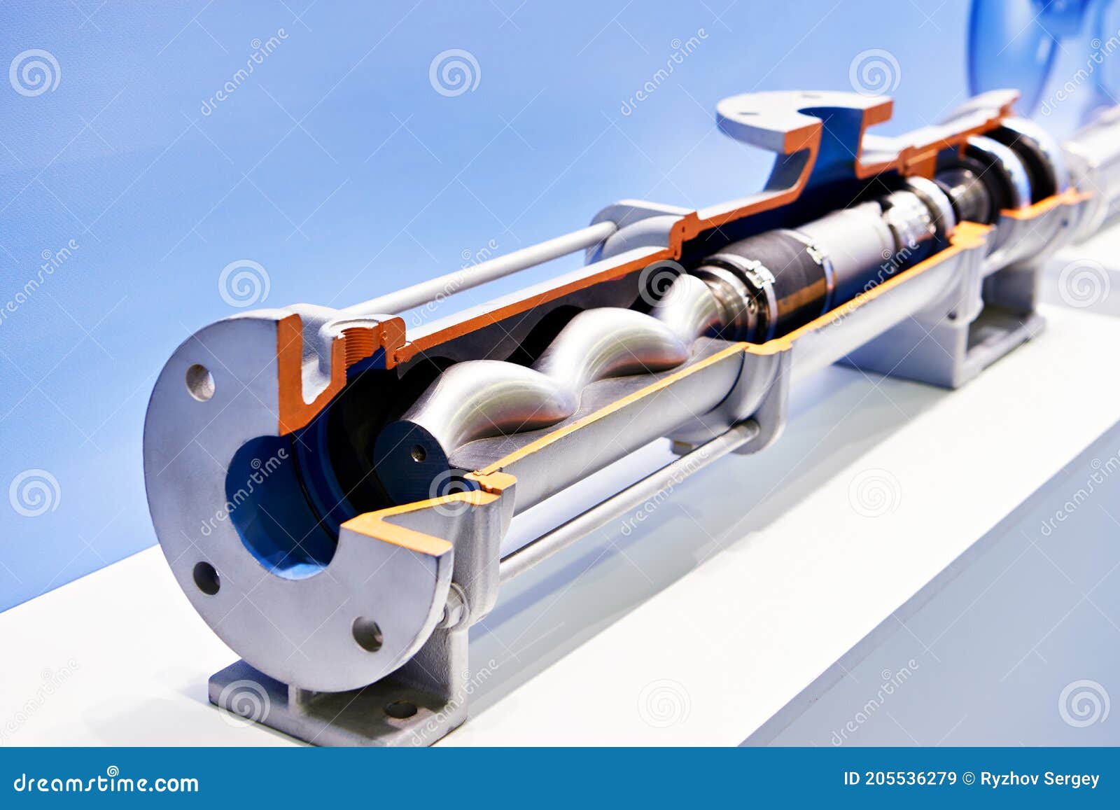 Pump cross section stock image. Image of mechanical - 205536279