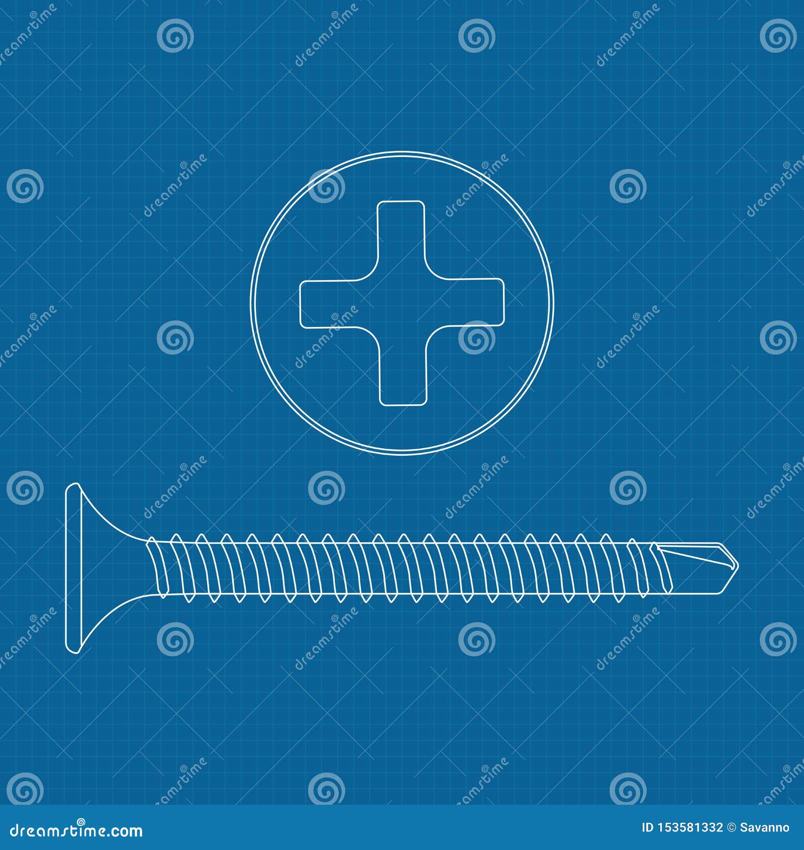 And head stock vector. Illustration of store, blue, construction ...