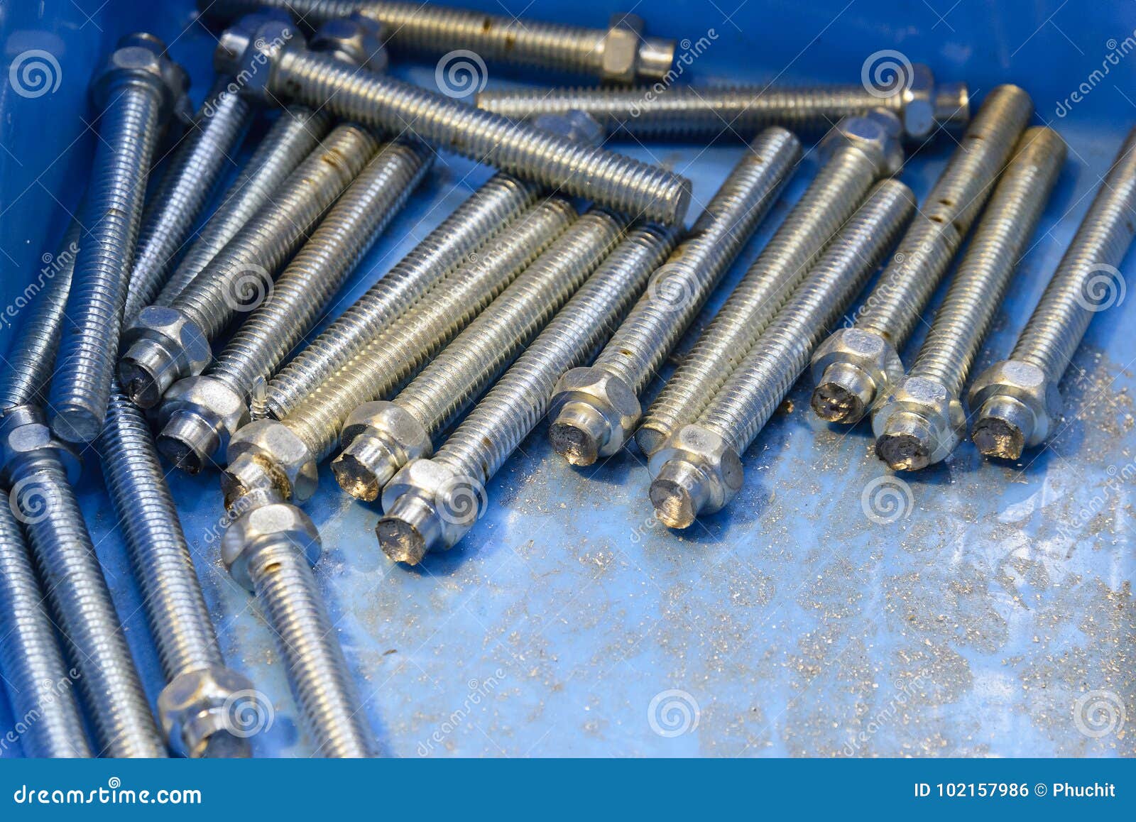The Stud Bolt in the Container Box. Stock Photo - Image of iron ...