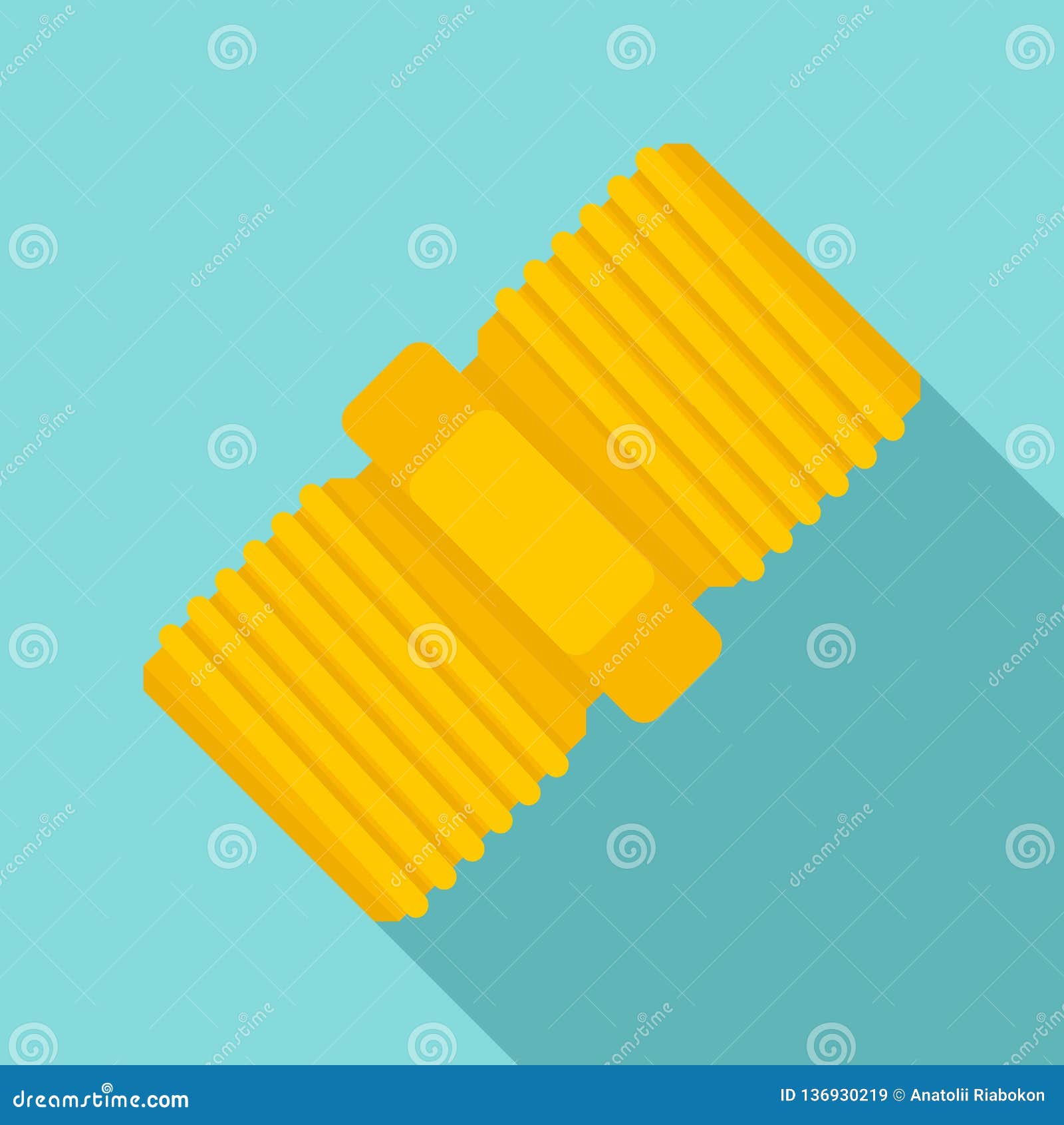 Screw-thread Icon, Flat Style Stock Vector - Illustration of fasten ...