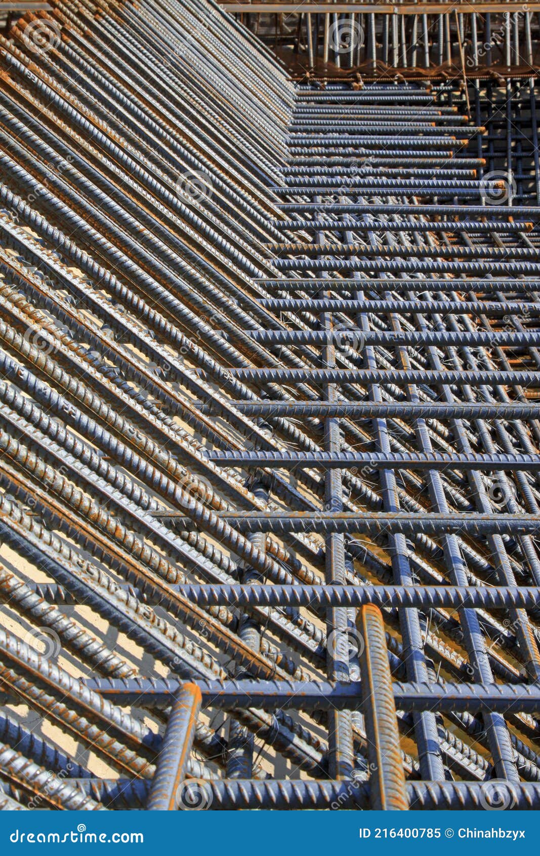 Thread steel bar framework stock image. Image of oxidation - 216400785