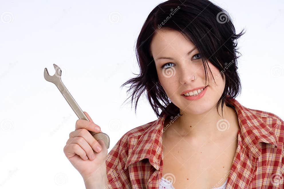 Screw-wrench stock photo. Image of locknut, improvement - 2168306