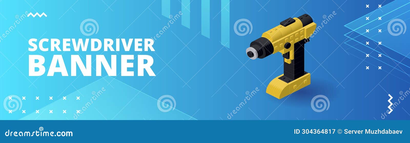 Screwdriver Banner for Print and Design. Vector Illustration. Stock ...