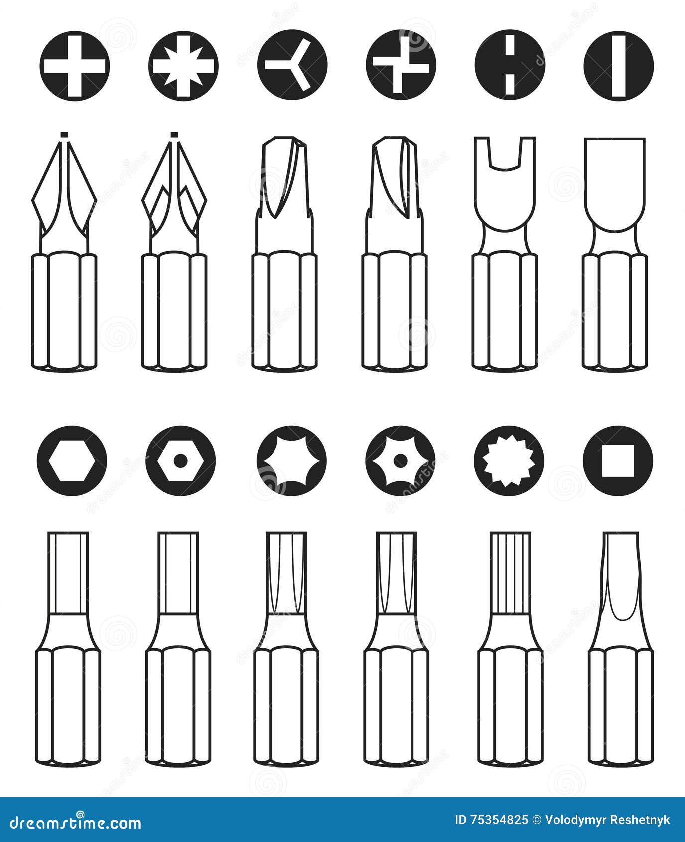 Screwdriver bit icon stock vector. Illustration of bolt - 75354825 Screwdriver bit icon stock vector. Illustration of bolt - 75354825
