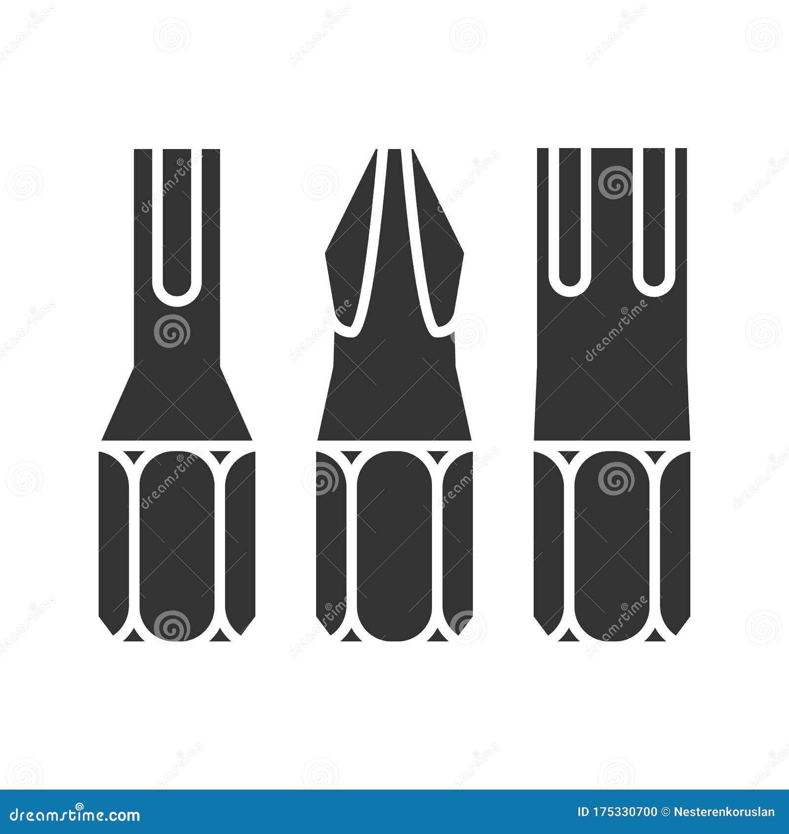 Screwdriver Bits Glyph Icon Stock Vector - Illustration of badge ...