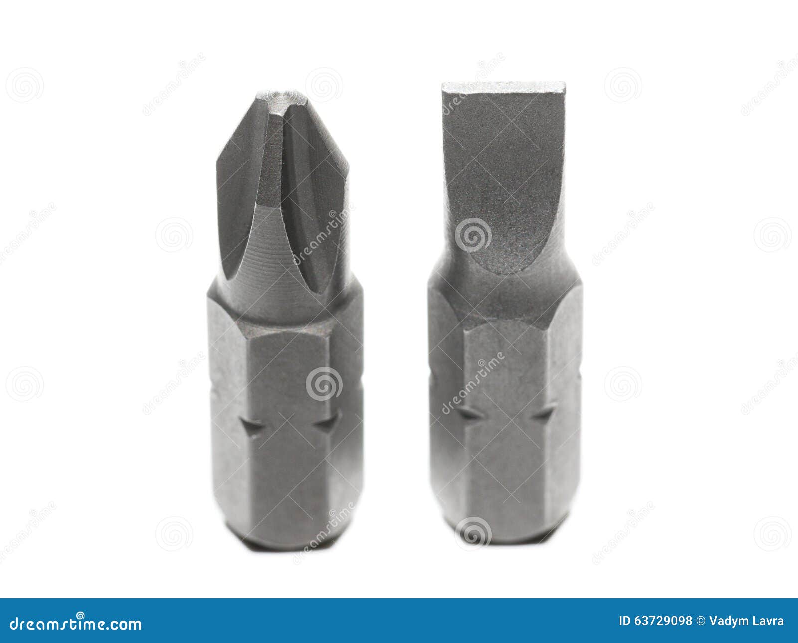 Screwdriver Bits Isolated on White Stock Photo - Image of steel ...