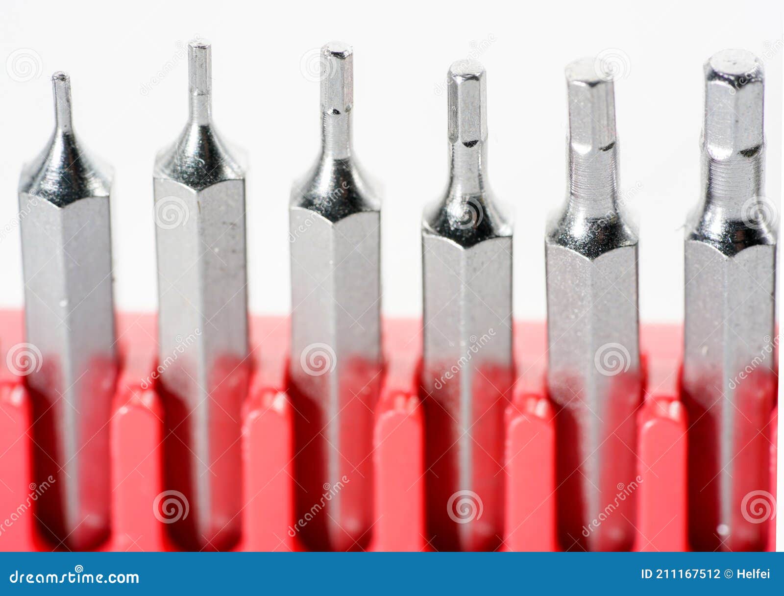 Screwdriver Bits Made from Tool Steel in the Red Box Photographed ...