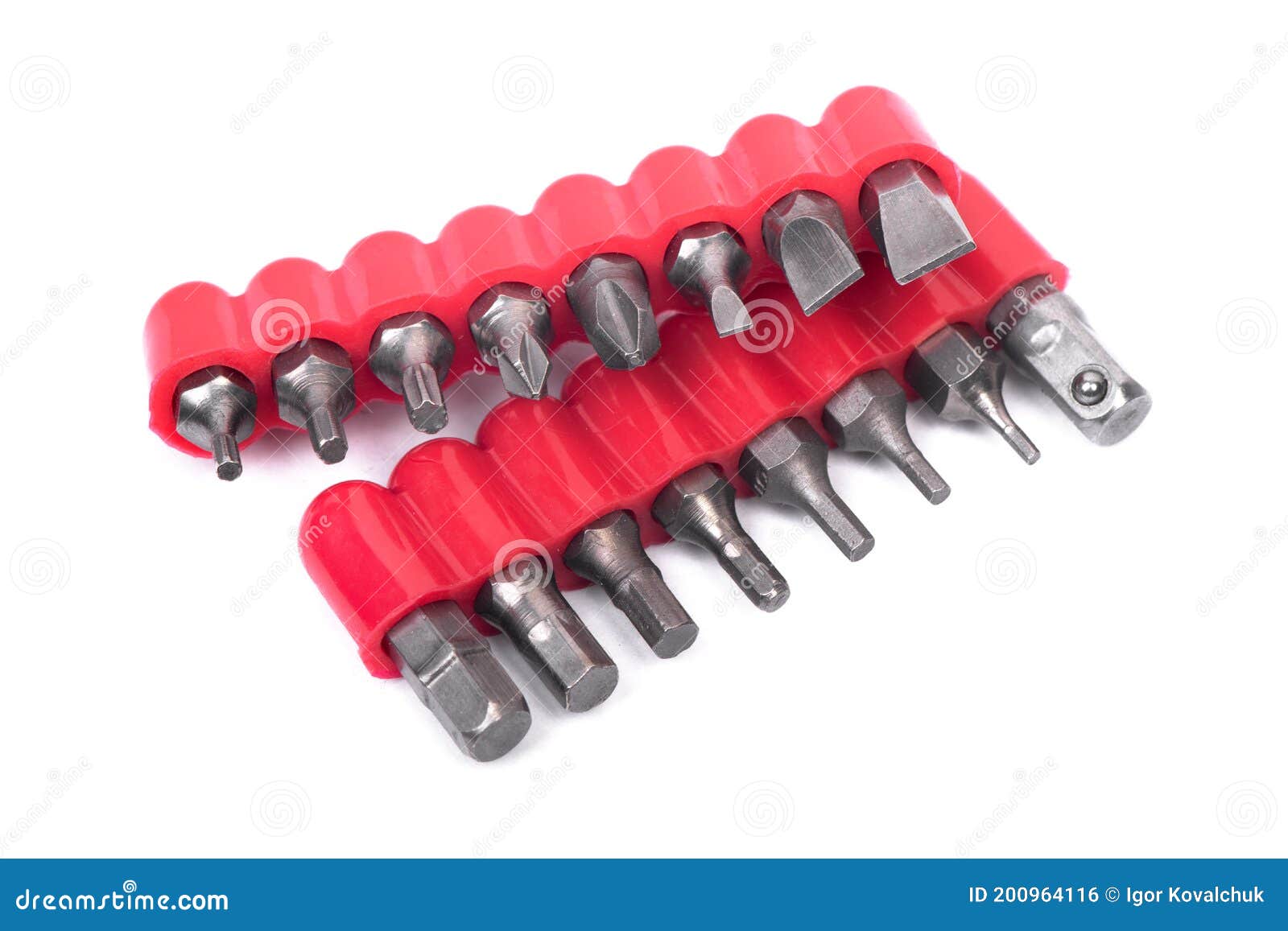 Screwdriver bits set stock photo. Image of correct, object - 200964116