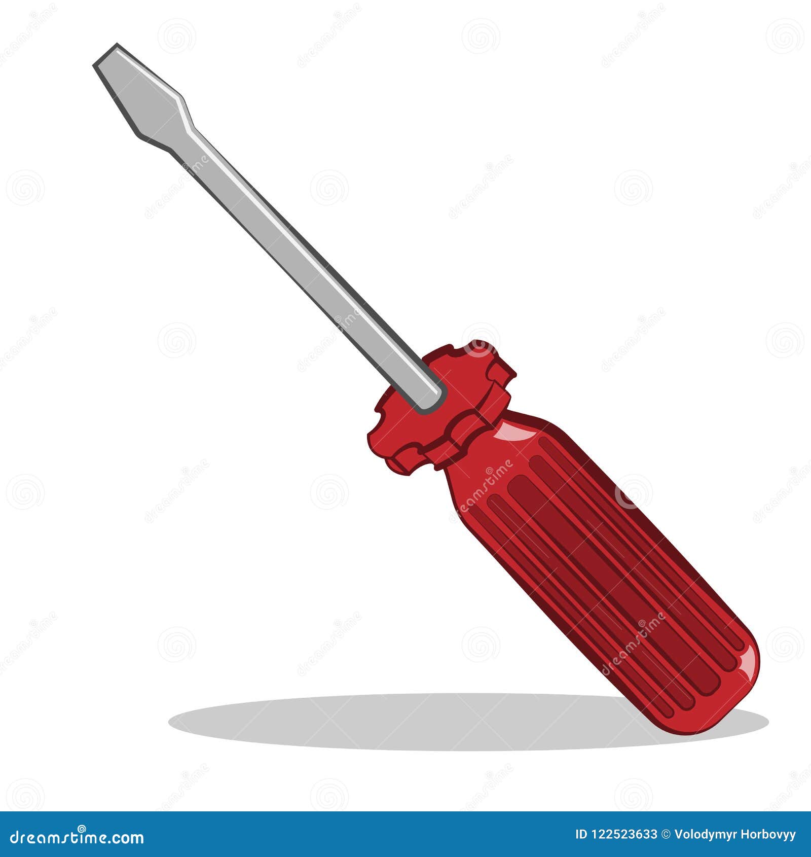 Screwdriver. Cartoon style stock vector. Illustration of driver - 122523633