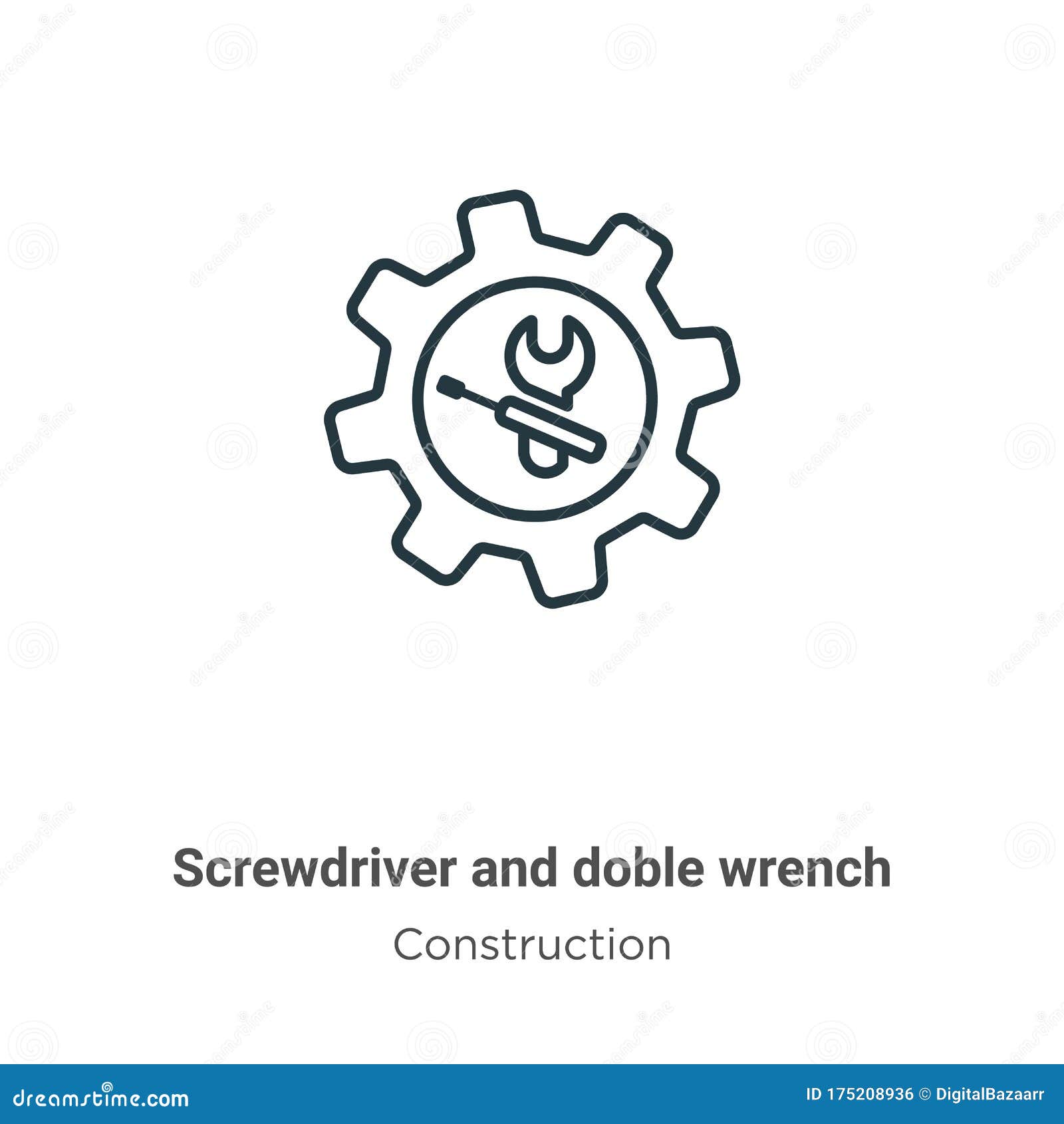Screwdriver And Doble Wrench Icon Vector Isolated On White Background ...