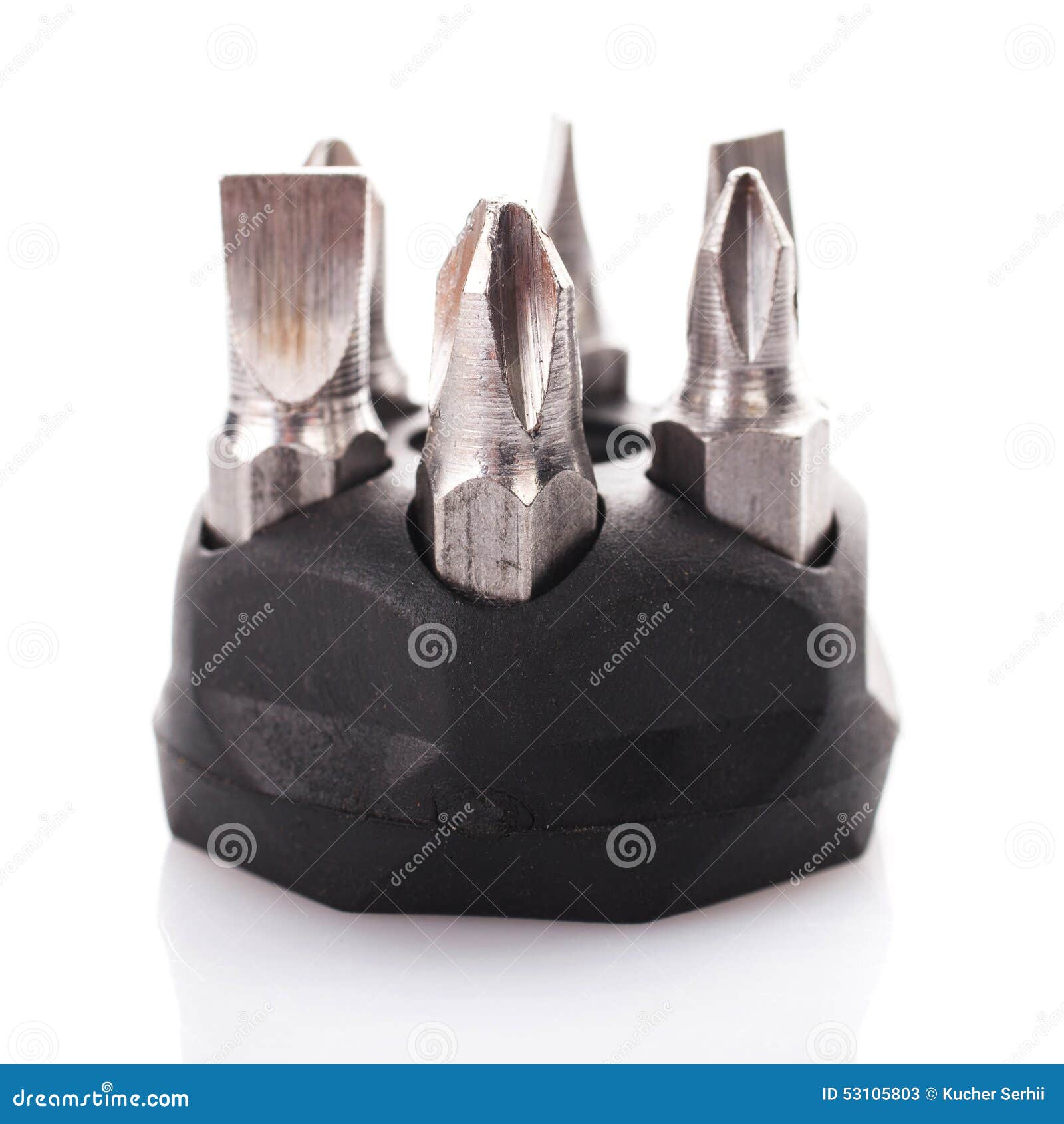 Screwdriver drill bits stock image. Image of industrial - 53105803
