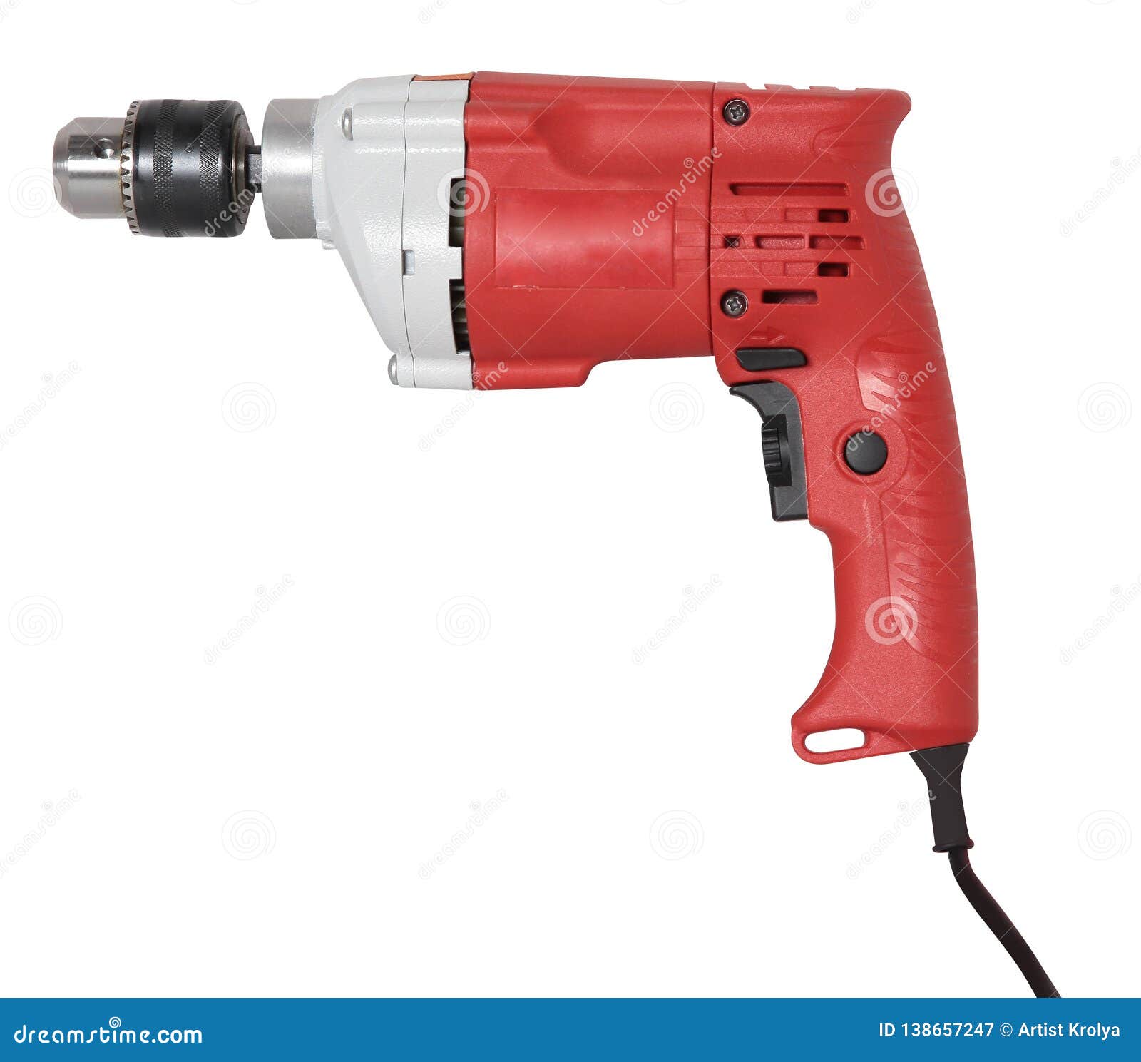 Screwdriver or Drill Machine Isolated on White Background Stock Image ...