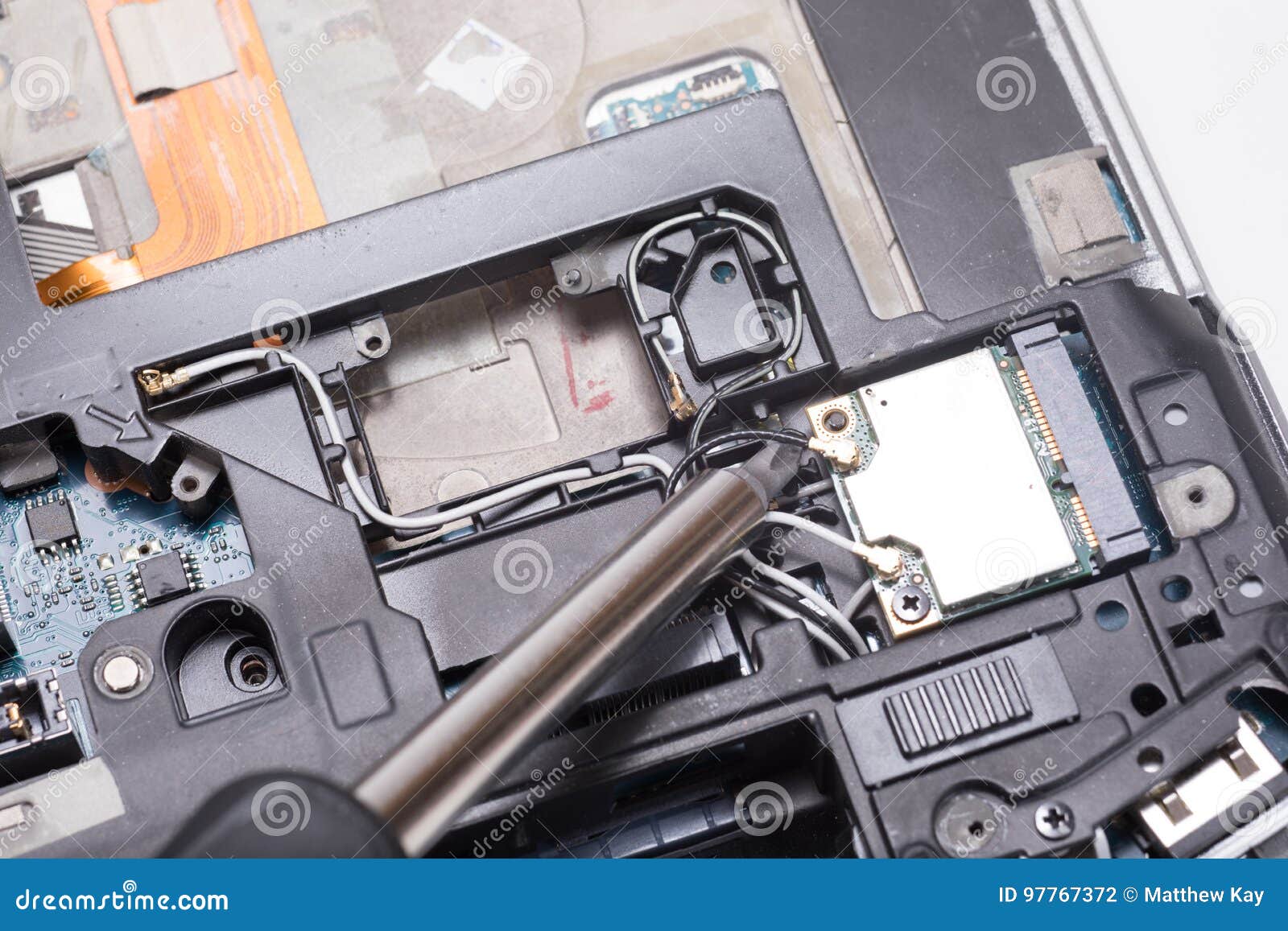 Screwdriver Fixing Broken Computer Components Stock Photo - Image of ...