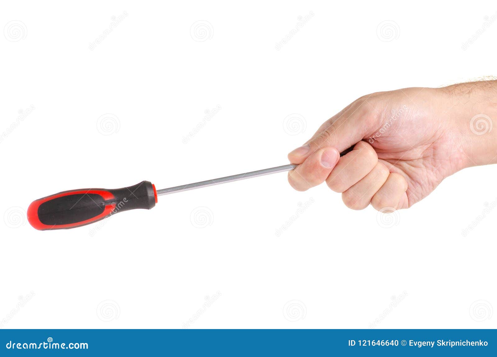 Screwdriver in hand stock photo. Image of path, design - 121646640