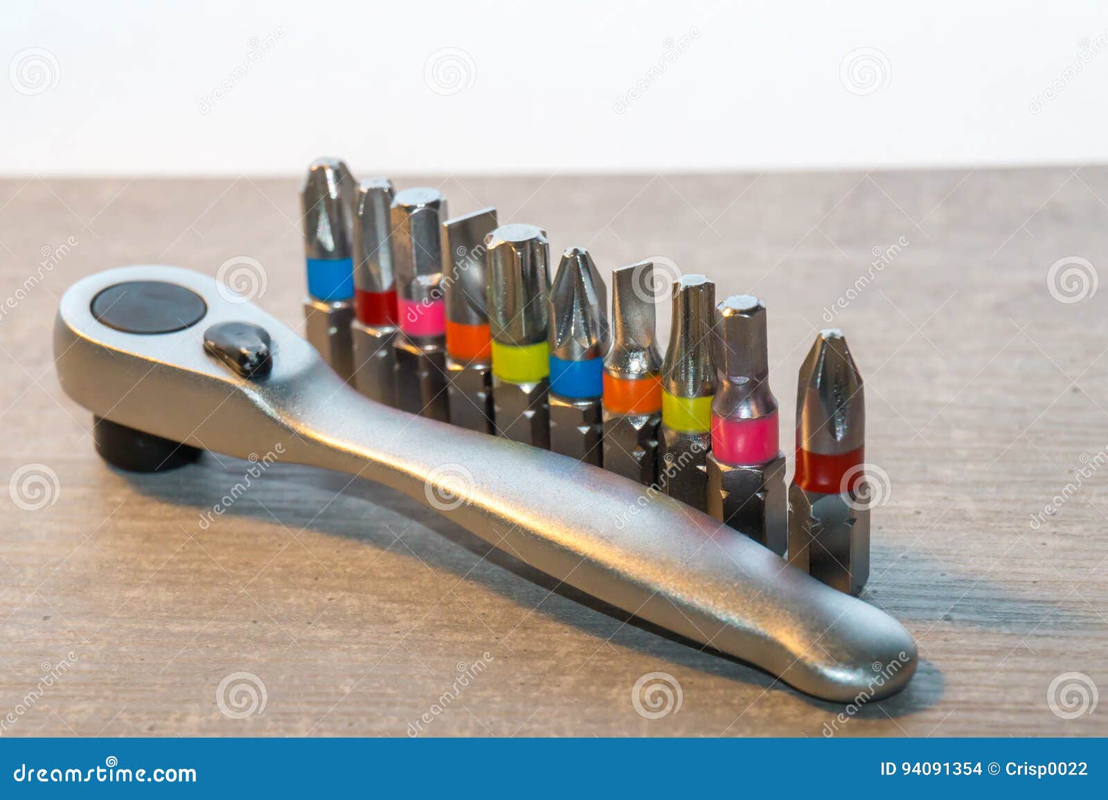 Screwdriver and Hexagonal Tips Stock Photo - Image of inox, piece: 94091354