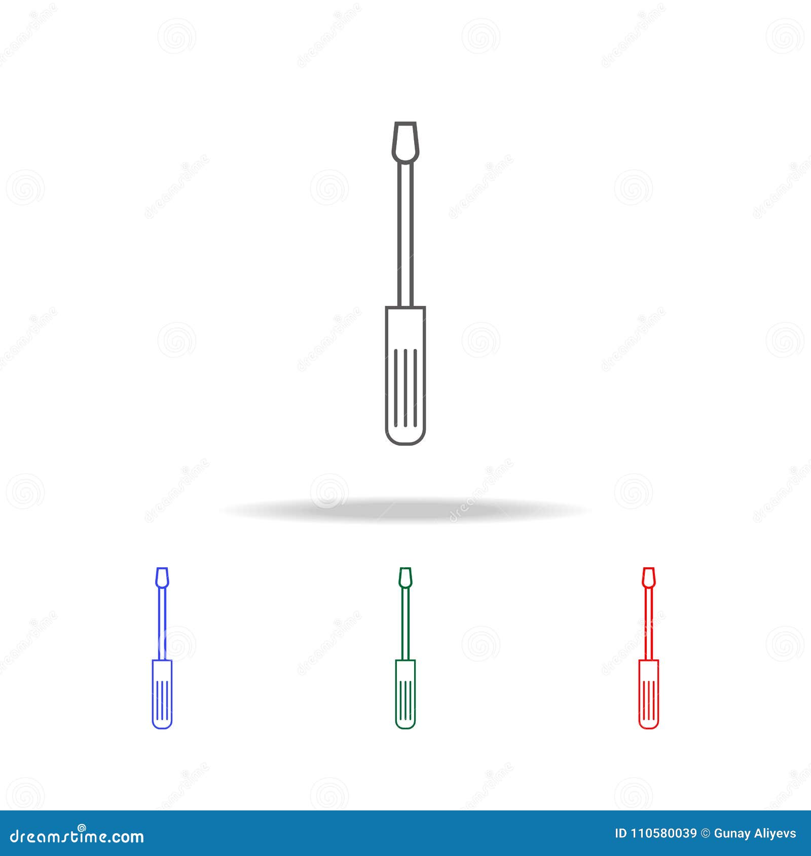 Screwdriver Icon. Elements in Multi Colored Icons for Mobile Concept ...