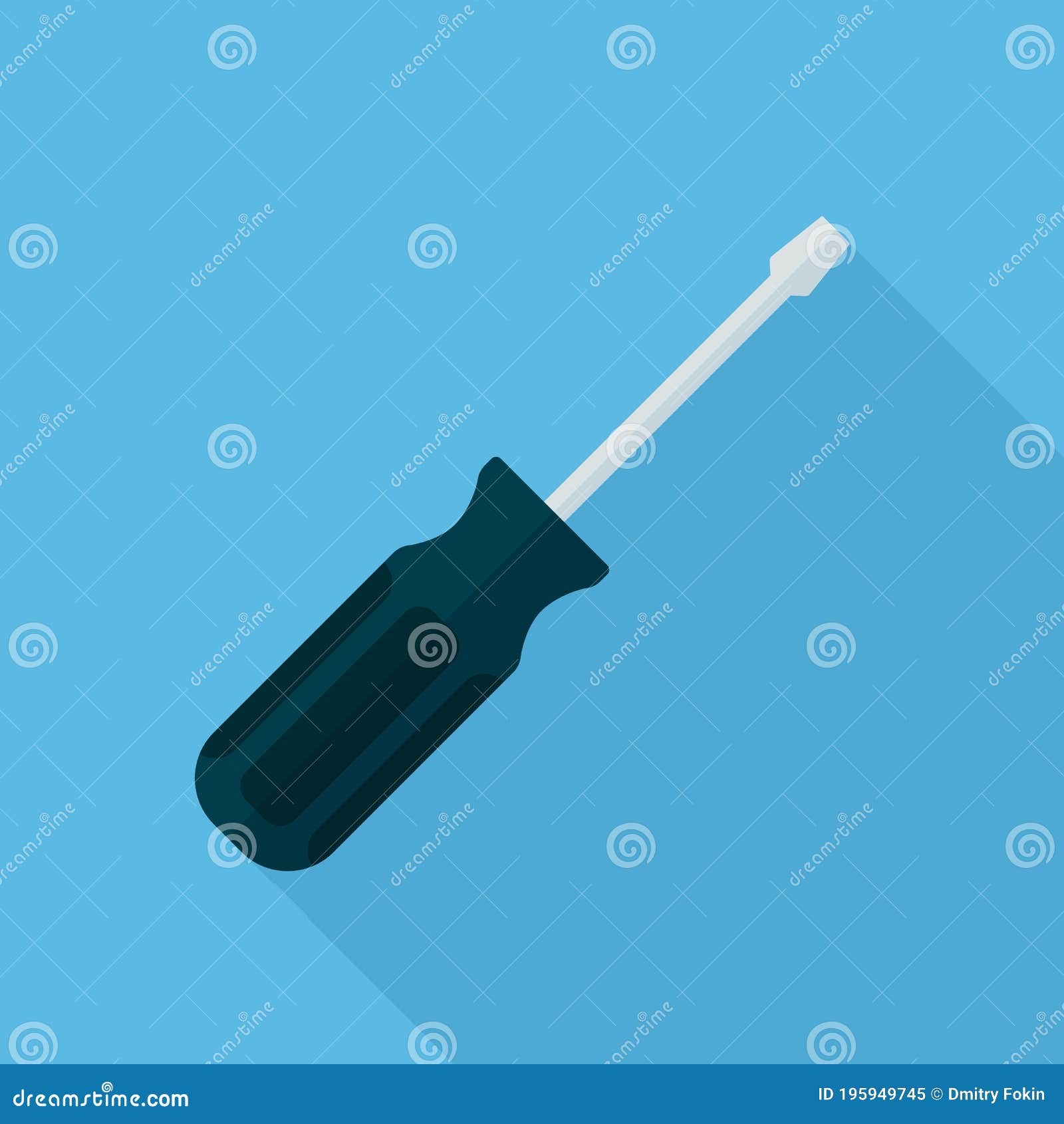 Screwdriver Icon, Modern Minimal Flat Design Style, Vector Illustration ...