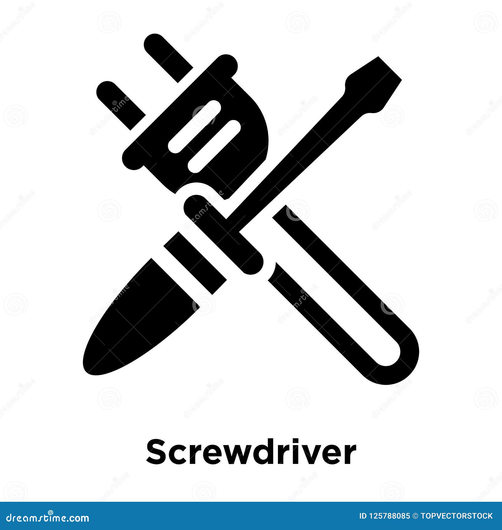Screwdriver Icon Vector Isolated on White Background, Logo Concept of ...