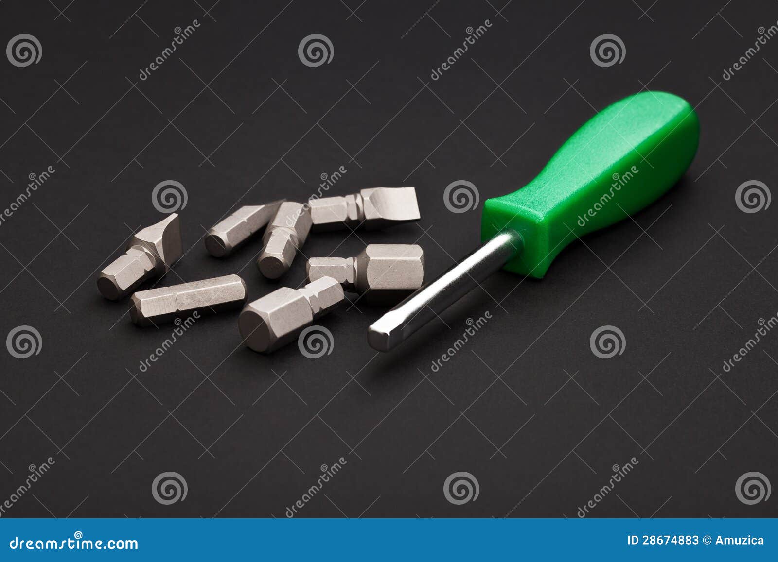 Screwdriver with Interchangeable Heads Stock Image - Image of garage ...