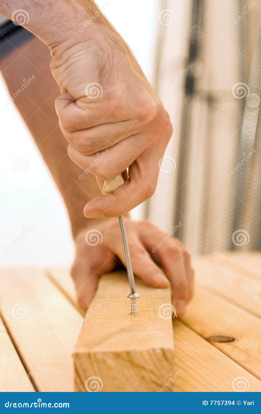 A Screwdriver in Male`s Hands Stock Photo - Image of isolated ...
