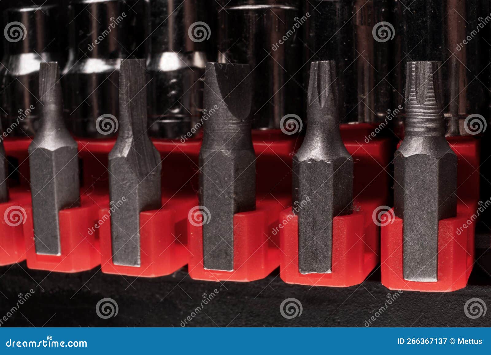 Screwdriver Metal Bits Set Ready for Handyman Work Stock Image - Image ...