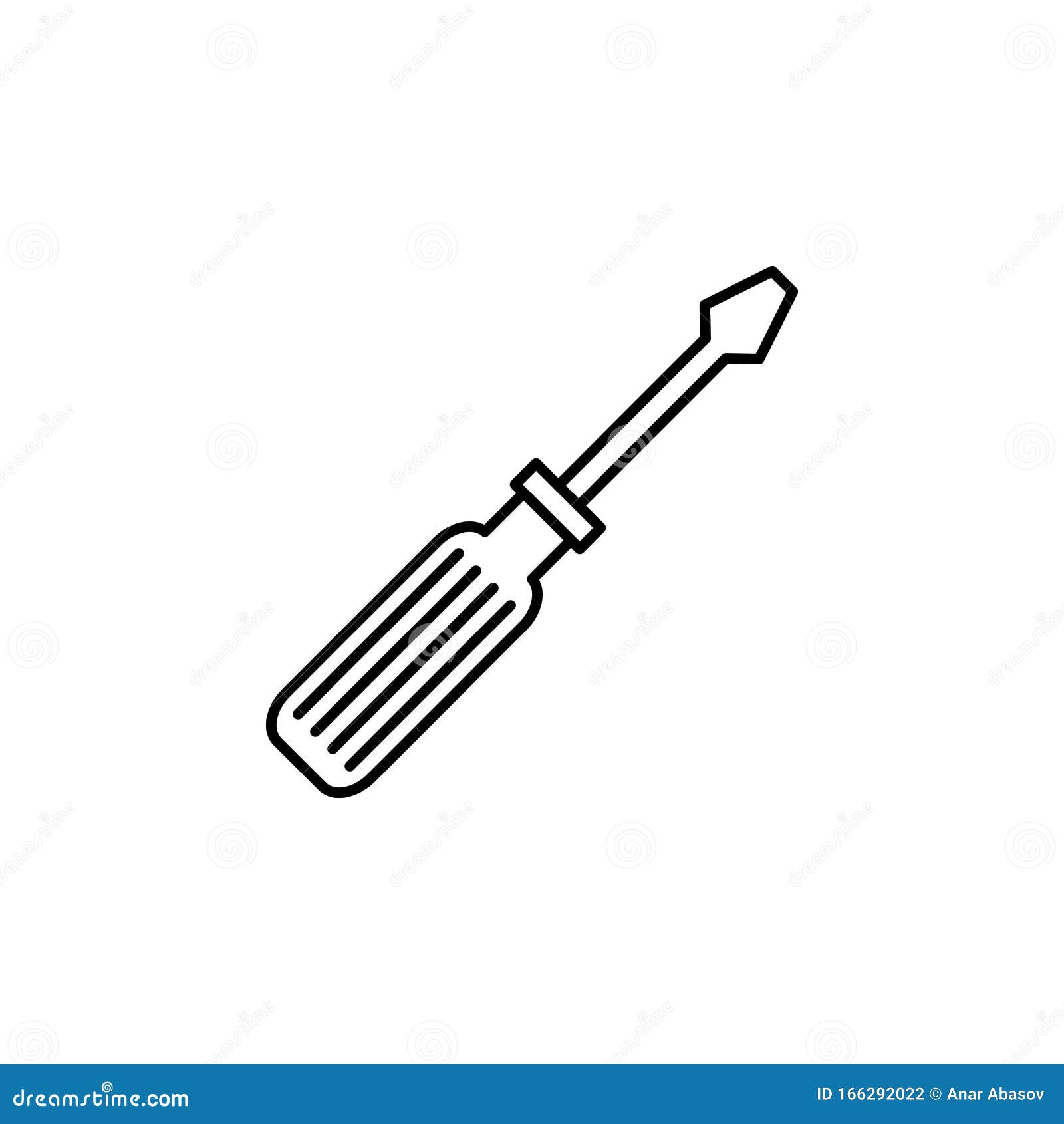 Screwdriver Outline Icon. Element of Construction Icon for Mobile ...