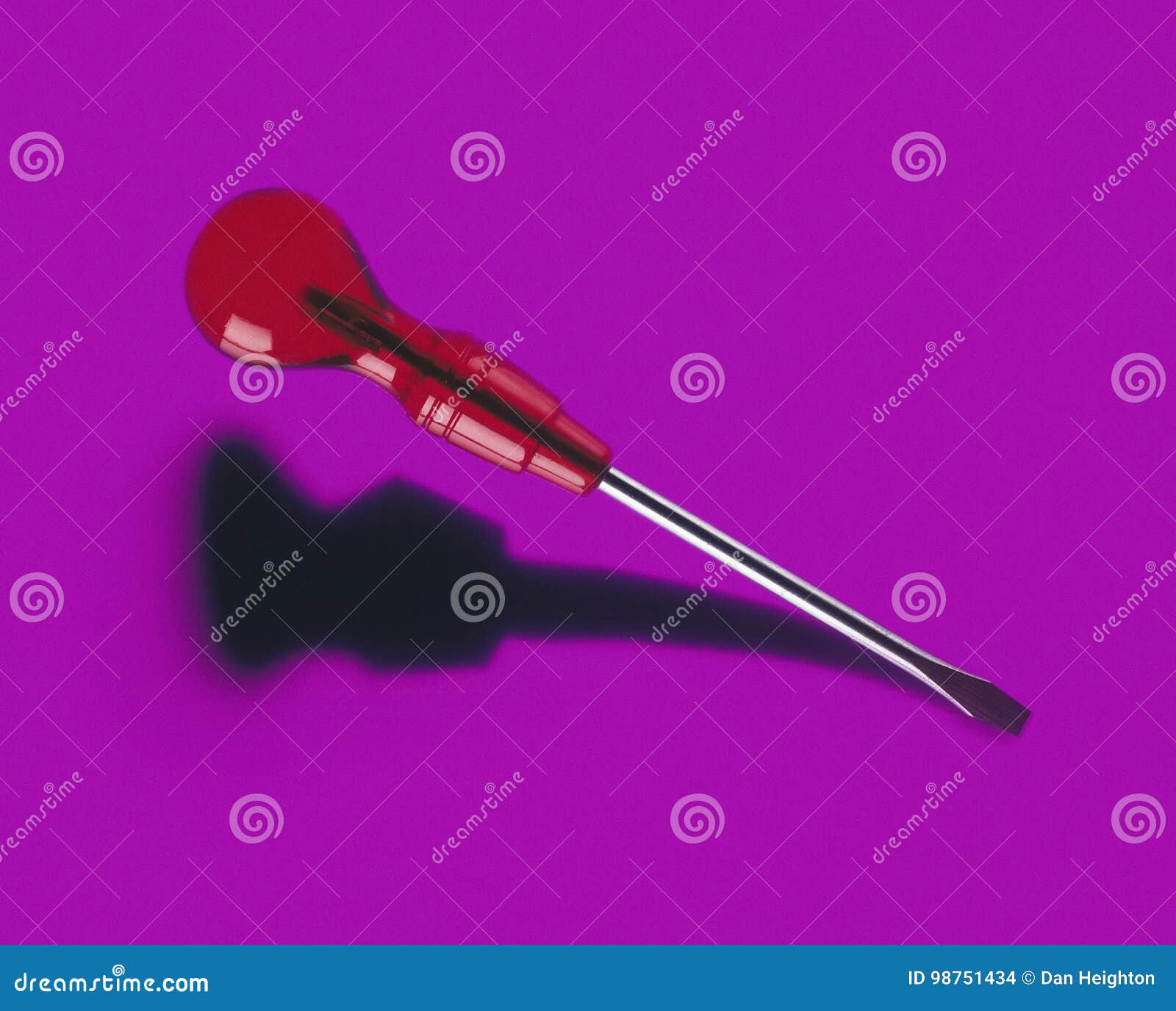Screwdriver on Purple Background Stock Photo - Image of abstract ...