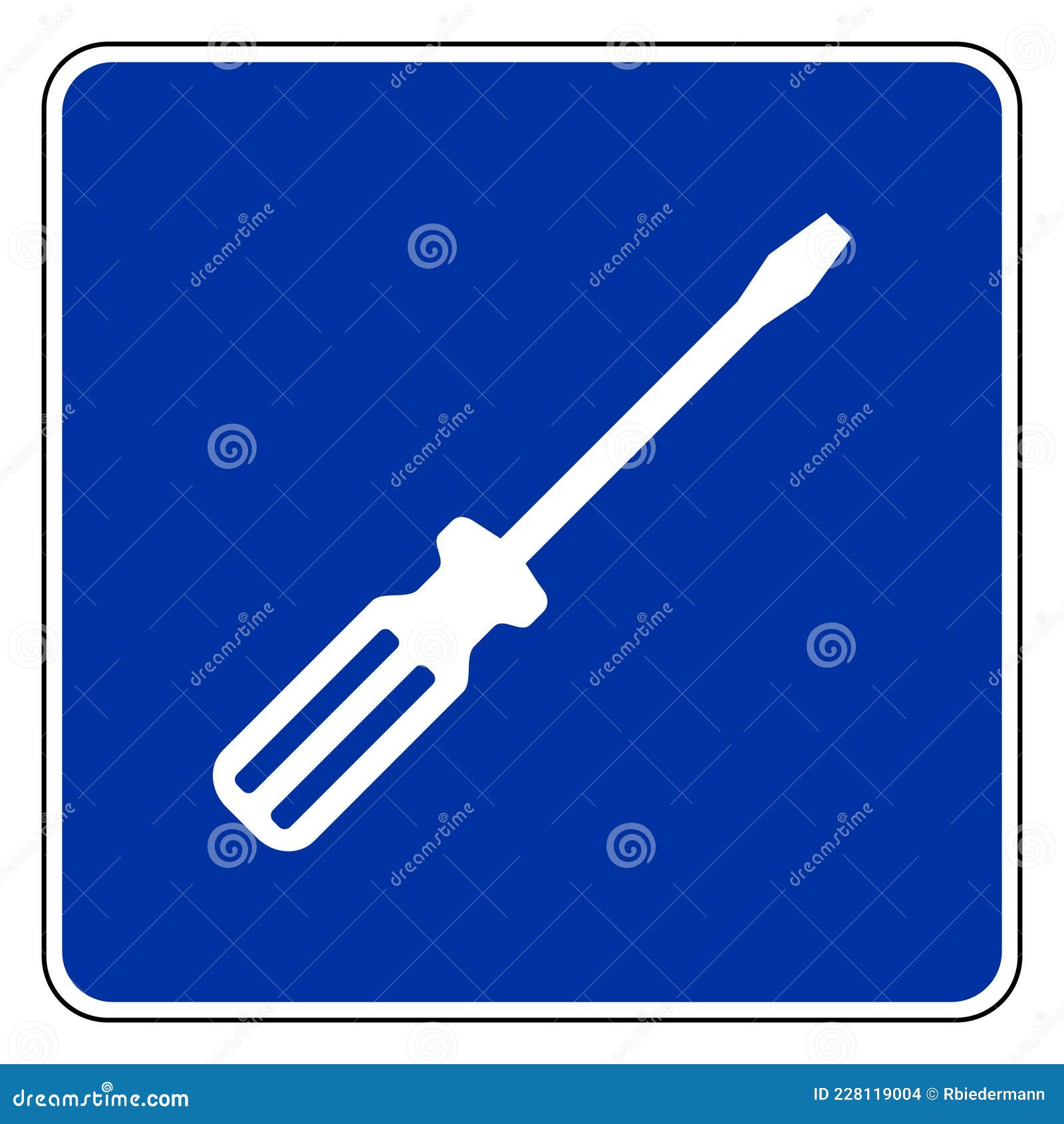 Screwdriver and road sign stock vector. Illustration of hardware ...