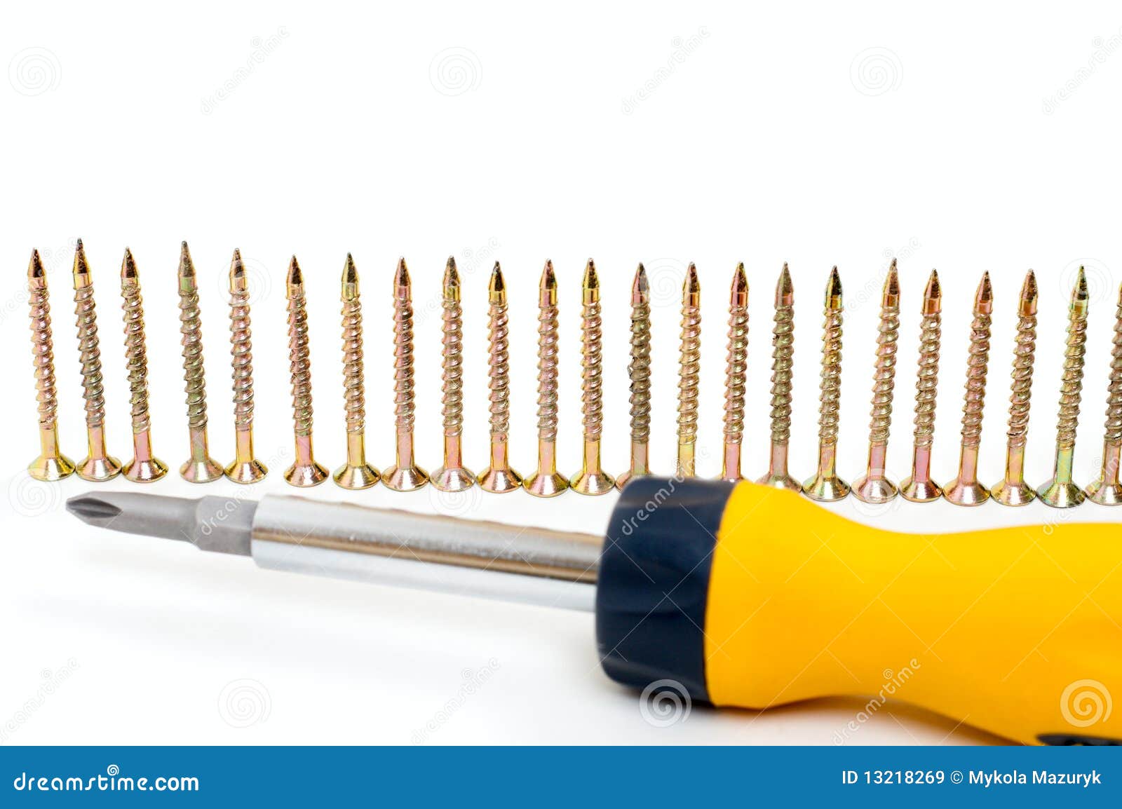 Screwdriver and stock image. Image of industrial, bits - 13218269