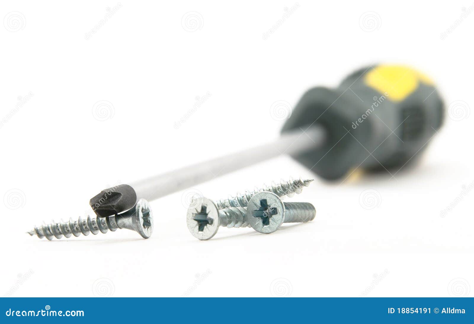 Screwdriver with Screws stock image. Image of screwdriver - 18854191