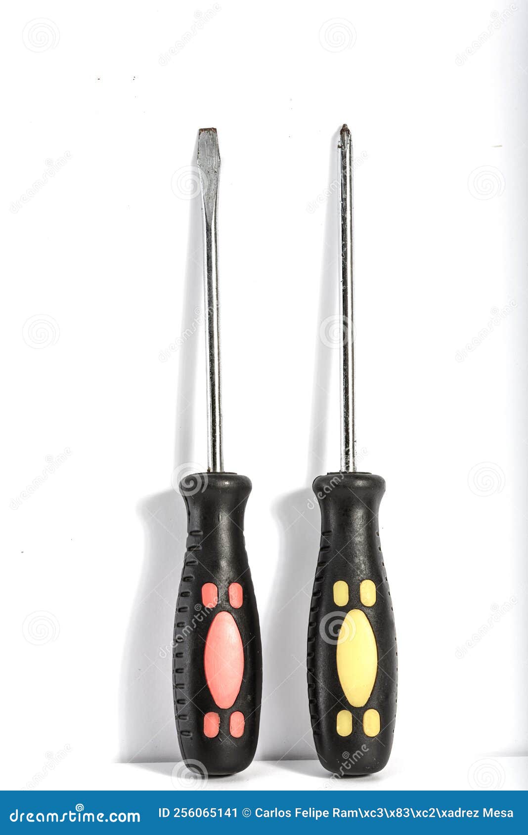 Screwdriver and Screws Isolated on White Stock Image - Image of iron ...