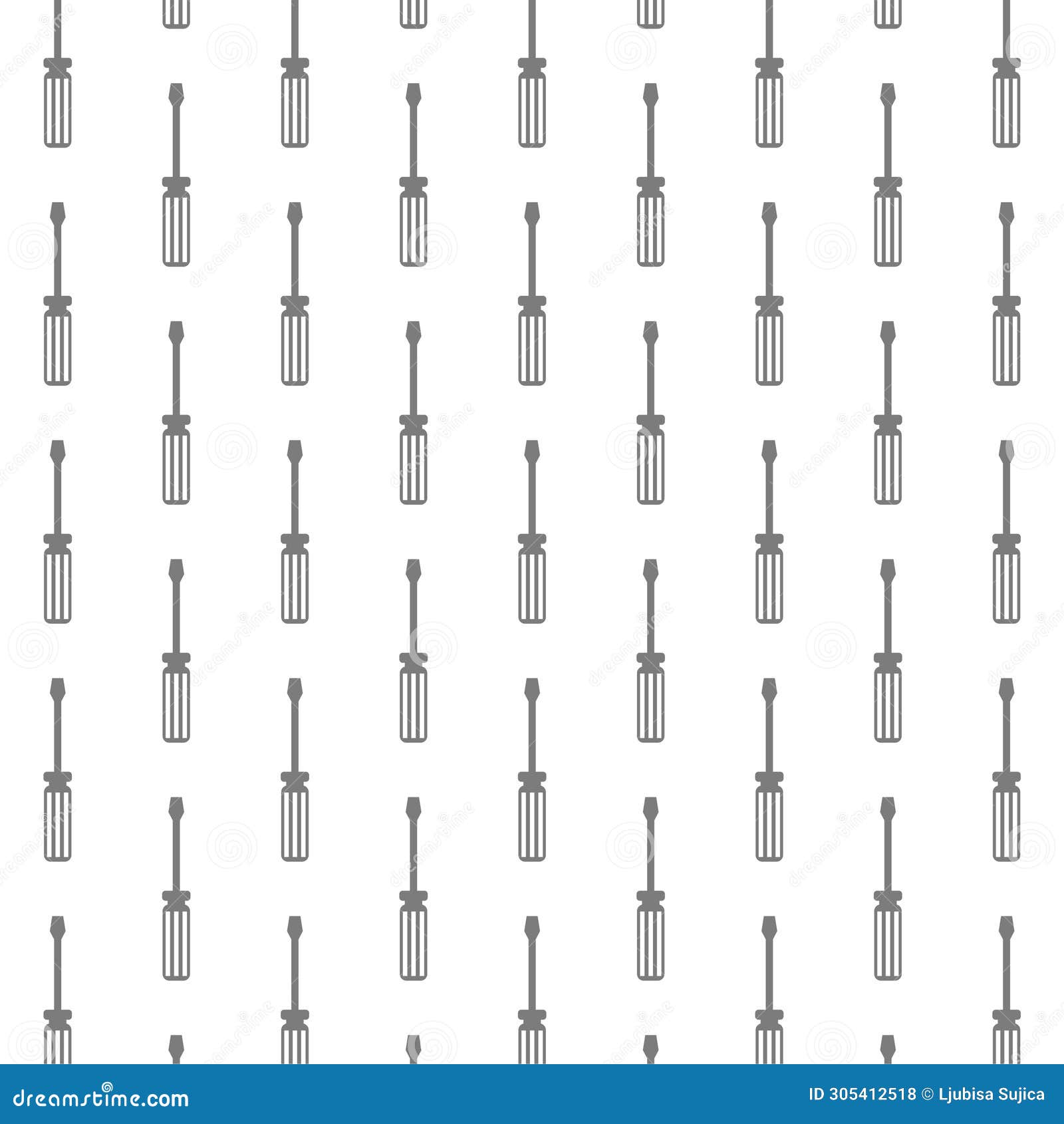 Screwdriver Seamless Pattern Isolated on White Background Stock Vector ...