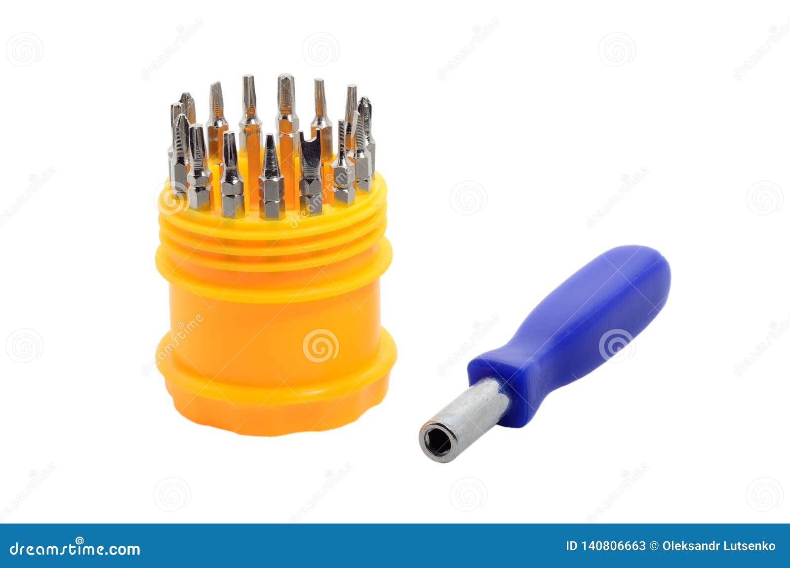 Screwdriver Set in the box stock image. Image of cross - 140806663