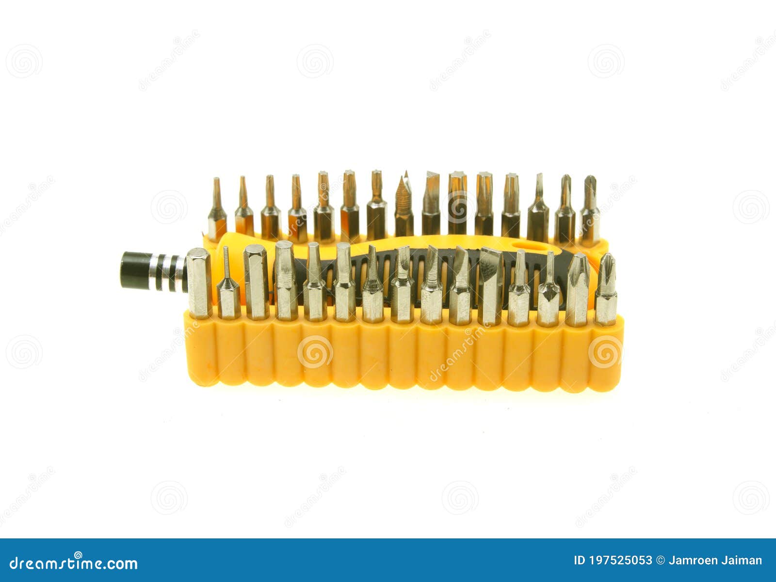 Screwdriver Set Isolated on White Background. Stock Image - Image of ...