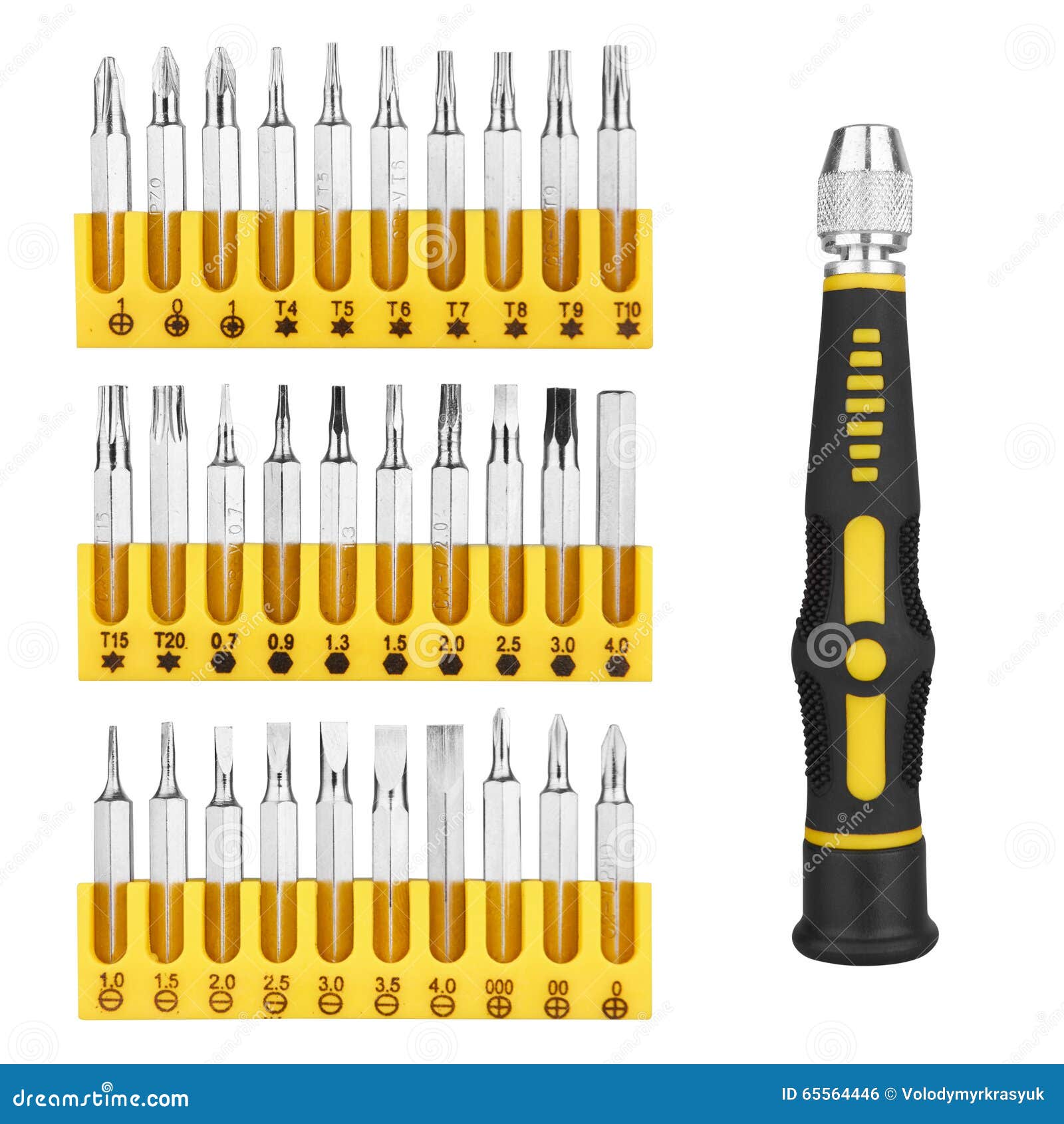 Screwdriver Set Isolated on White Stock Illustration - Illustration of ...