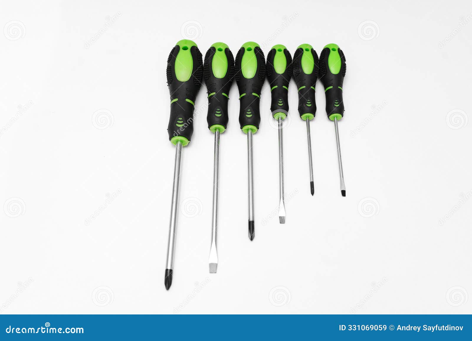 Screwdriver Set 10 Pieces on a White Background. Stock Image - Image of ...