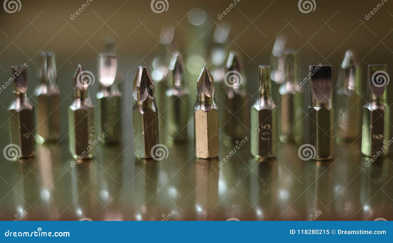 Screwdriver Shiny Metallic Set Heads Stock Image - Image of ...