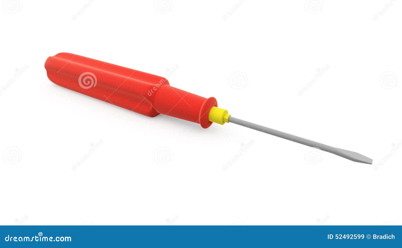 Screwdriver Steel with Red Handle Stock Illustration - Illustration of ...