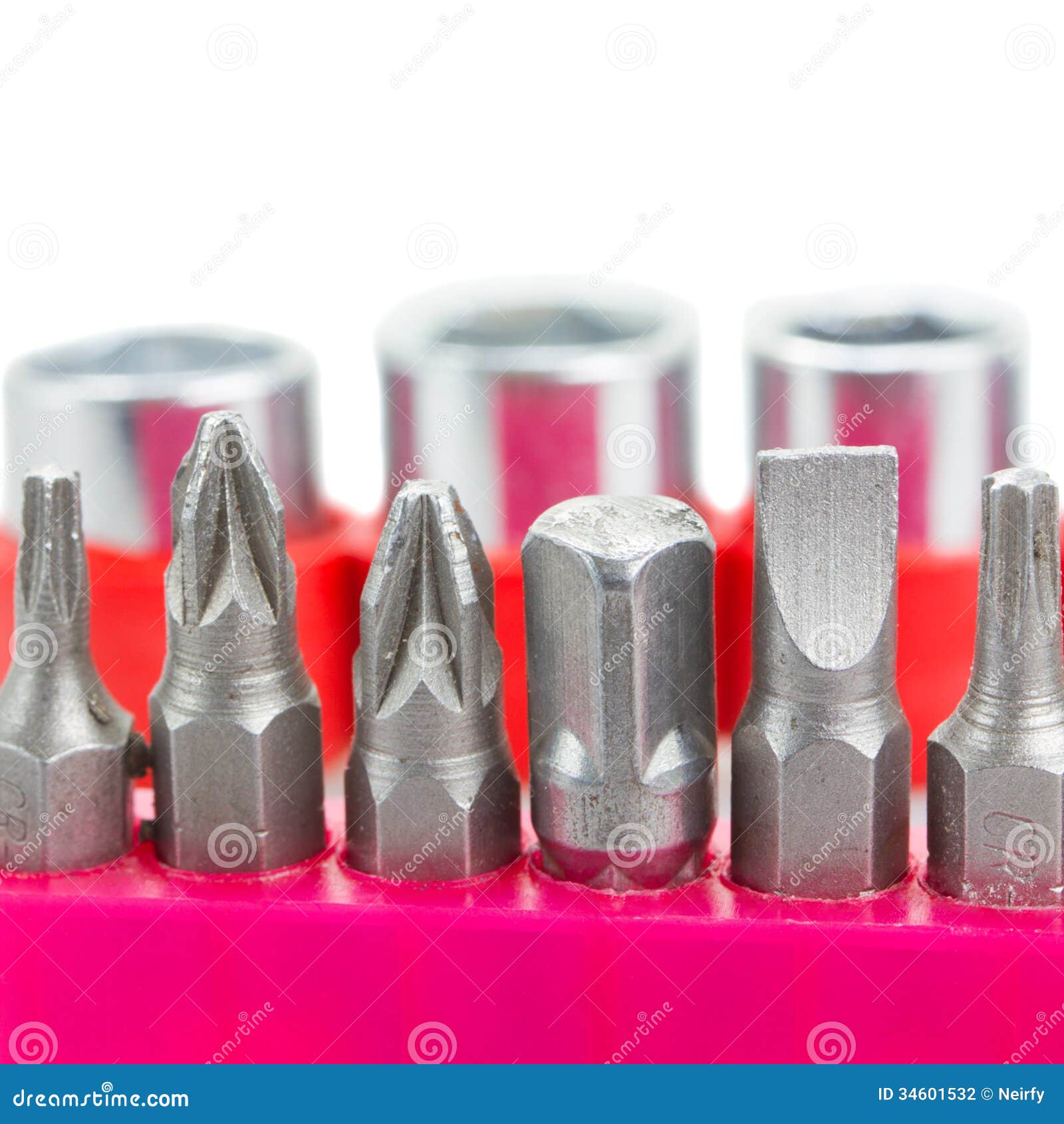Screwdriver tips close up stock photo. Image of industry - 34601532