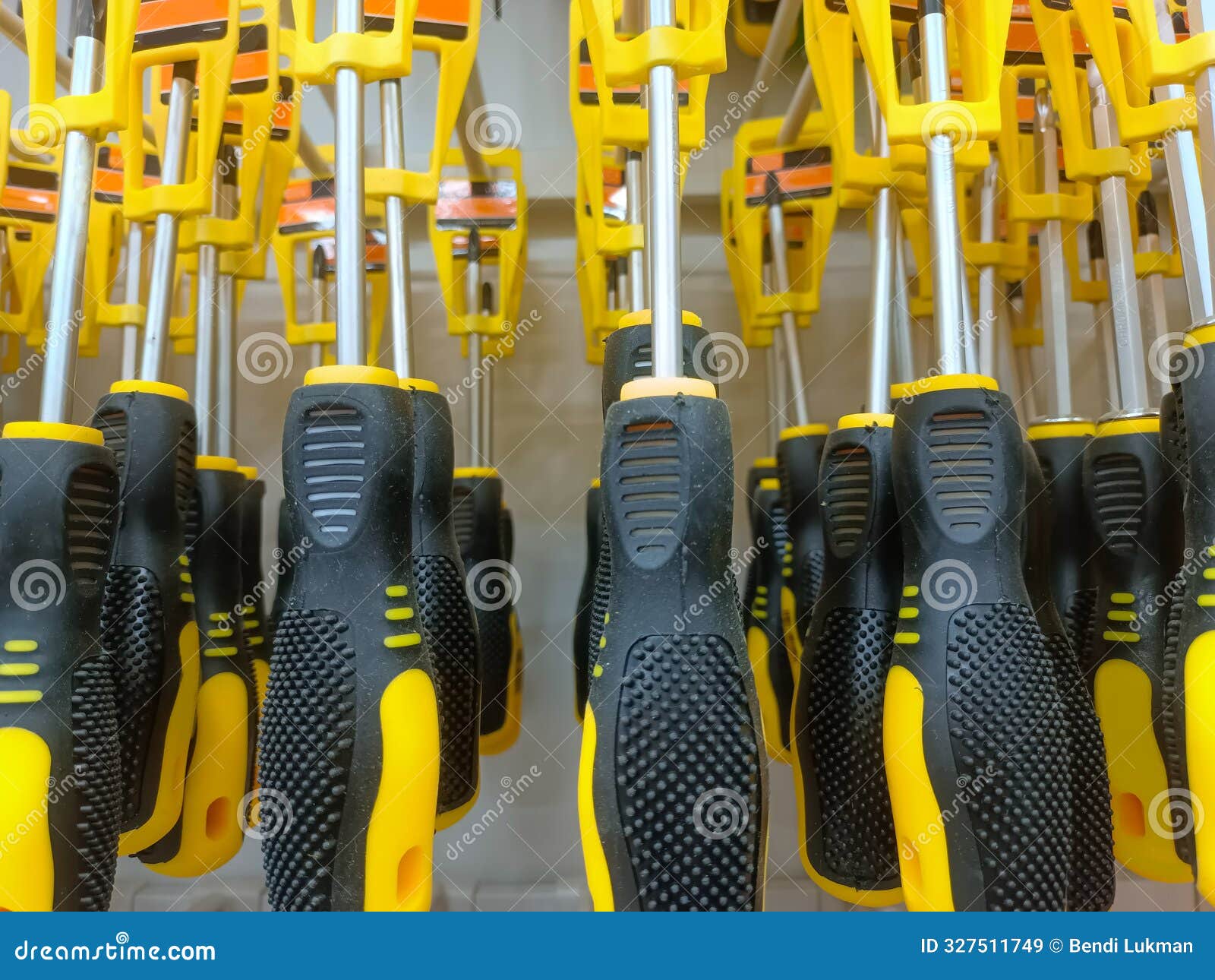 Screwdriver Tool with Black and Yellow Handle Stock Image - Image of ...