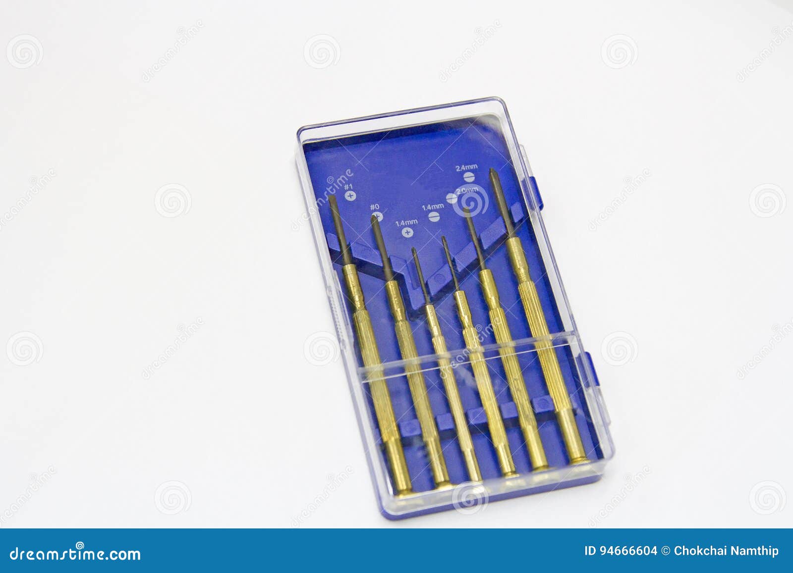 Screwdriver Tool Box Set of Blue Box Stock Photo - Image of hammer ...