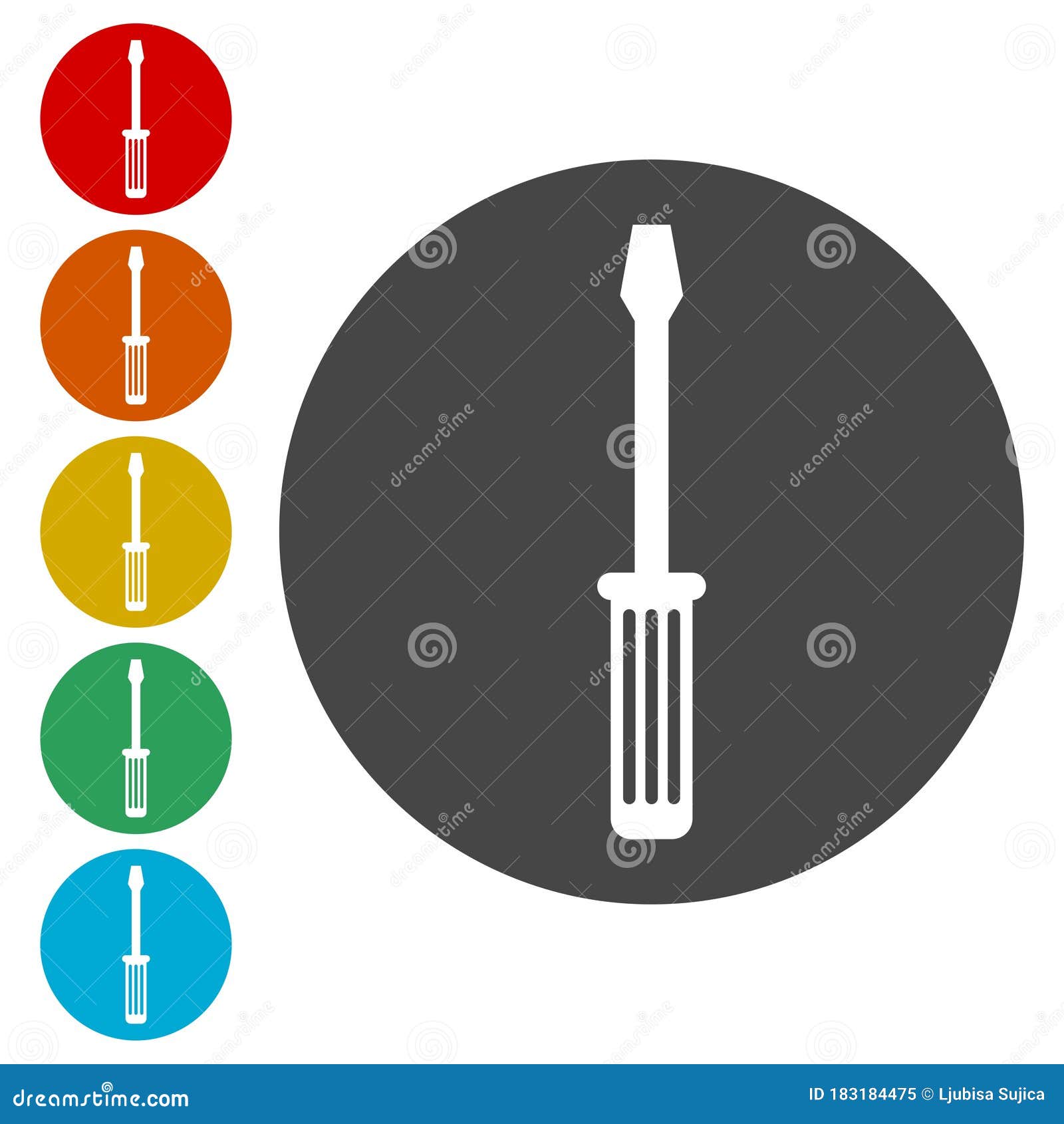 Screwdriver vector icon stock vector. Illustration of sign - 183184475