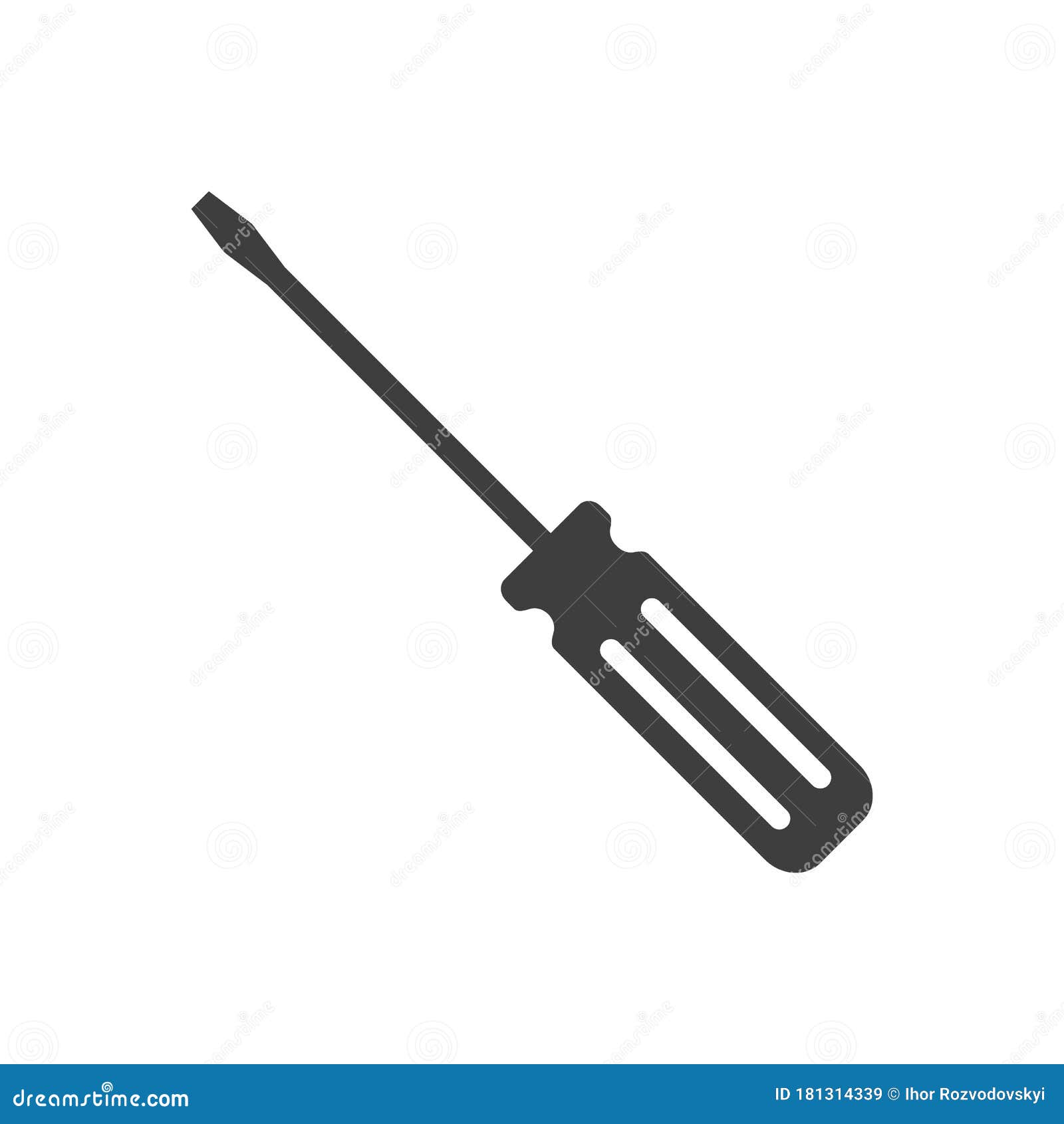 Screwdriver Vector Icon on Isolate White. EPS10 Stock Illustration ...