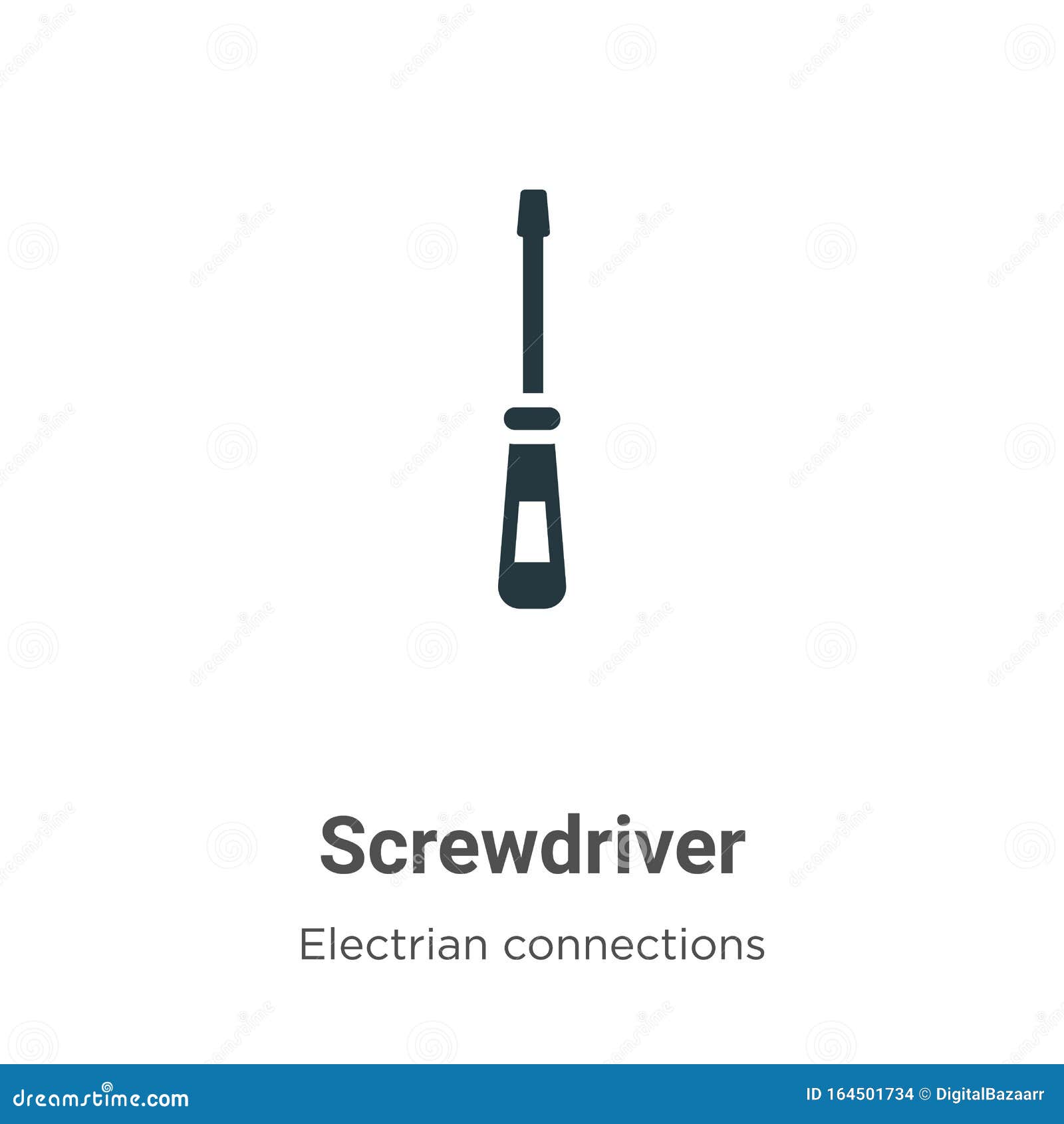 Screwdriver Vector Icon on White Background. Flat Vector Screwdriver ...