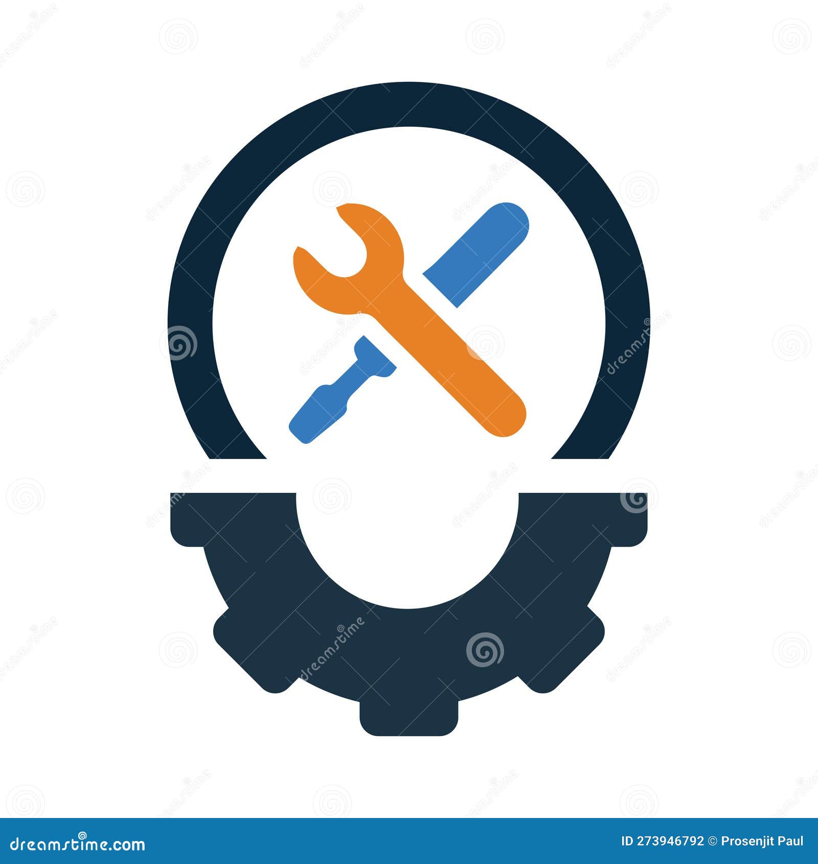 Screwdriver, Wrench, Gear, Maintenance Tool Icon Stock Vector ...