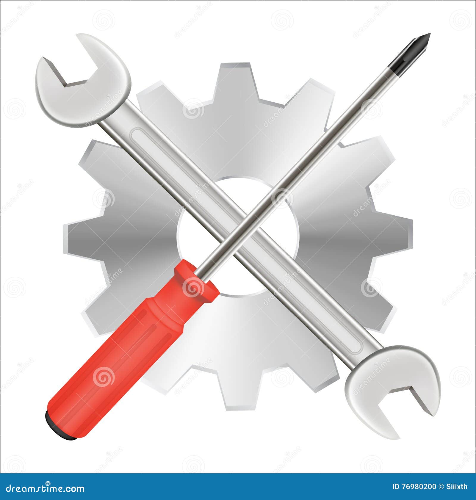 Screwdriver Wrench and Gear Repair Logo Stock Vector - Illustration of ...