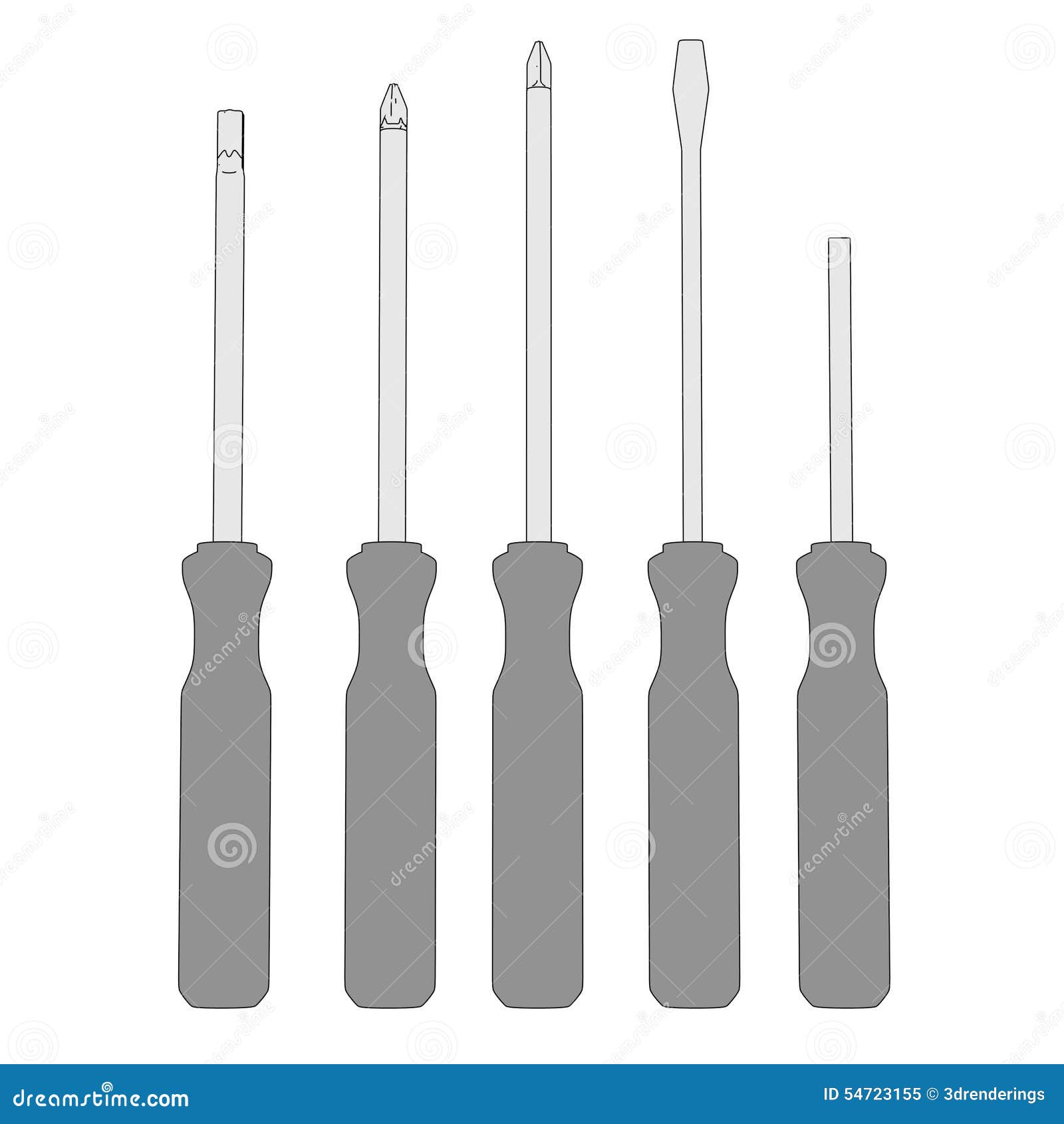 Screwdrivers stock illustration. Illustration of screwdrivers - 54723155