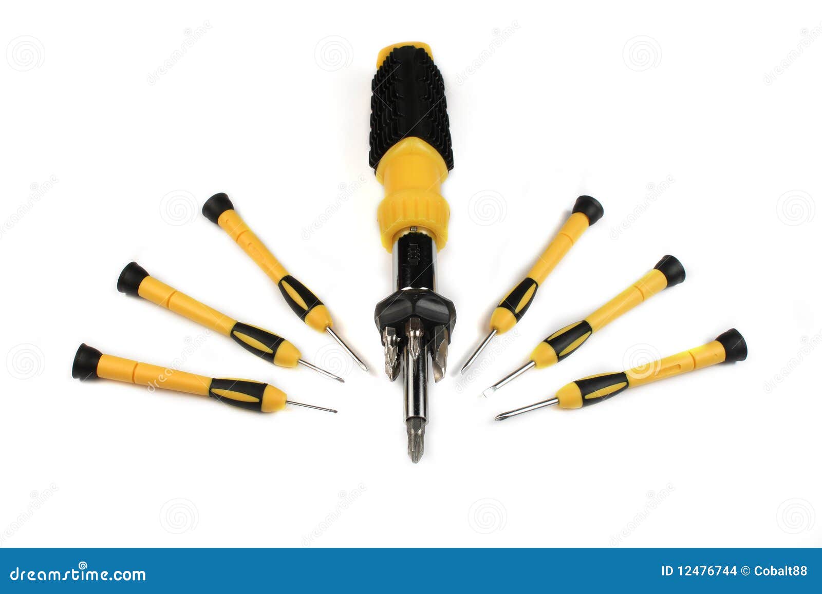 Screwdrivers isolated stock photo. Image of object, steel - 12476744