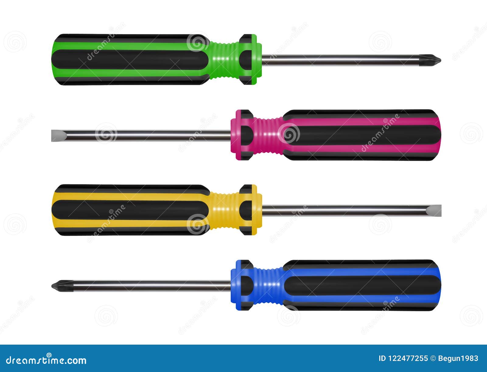 Screwdrivers Isolated On White Background.Screwdriver In The Vector ...