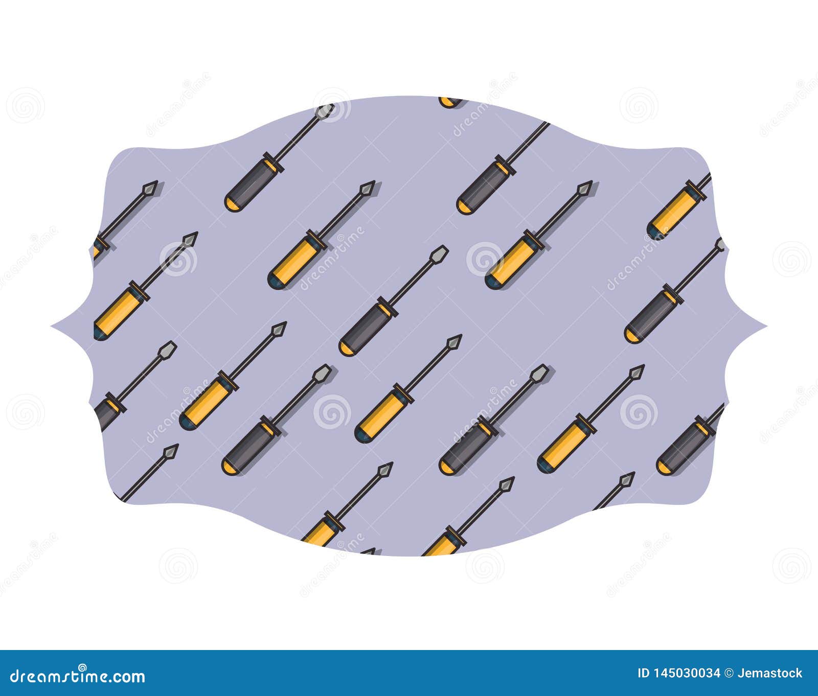 Screwdrivers label frame stock vector. Illustration of industrial ...